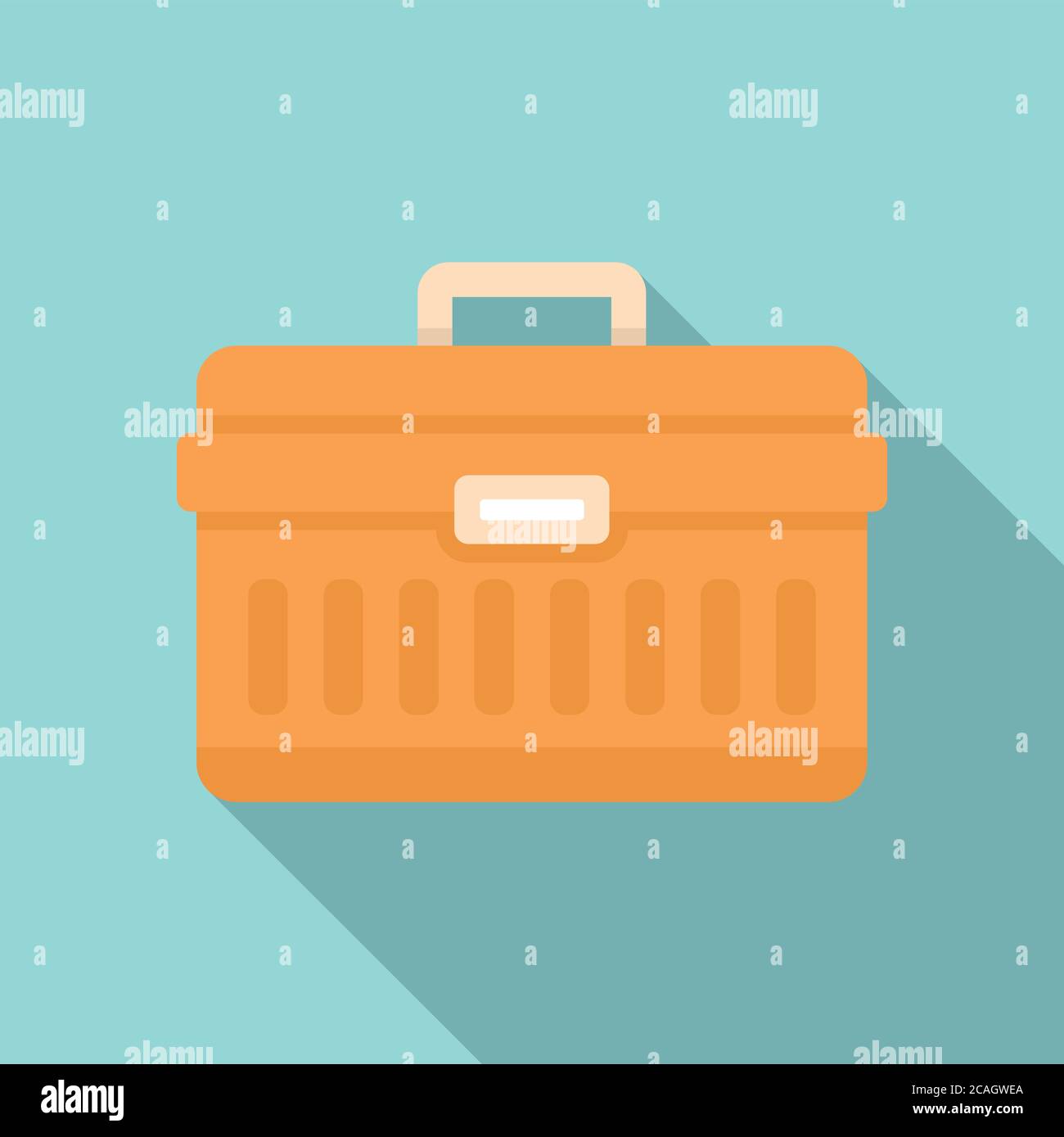 Window installation tool box icon. Flat illustration of window ...