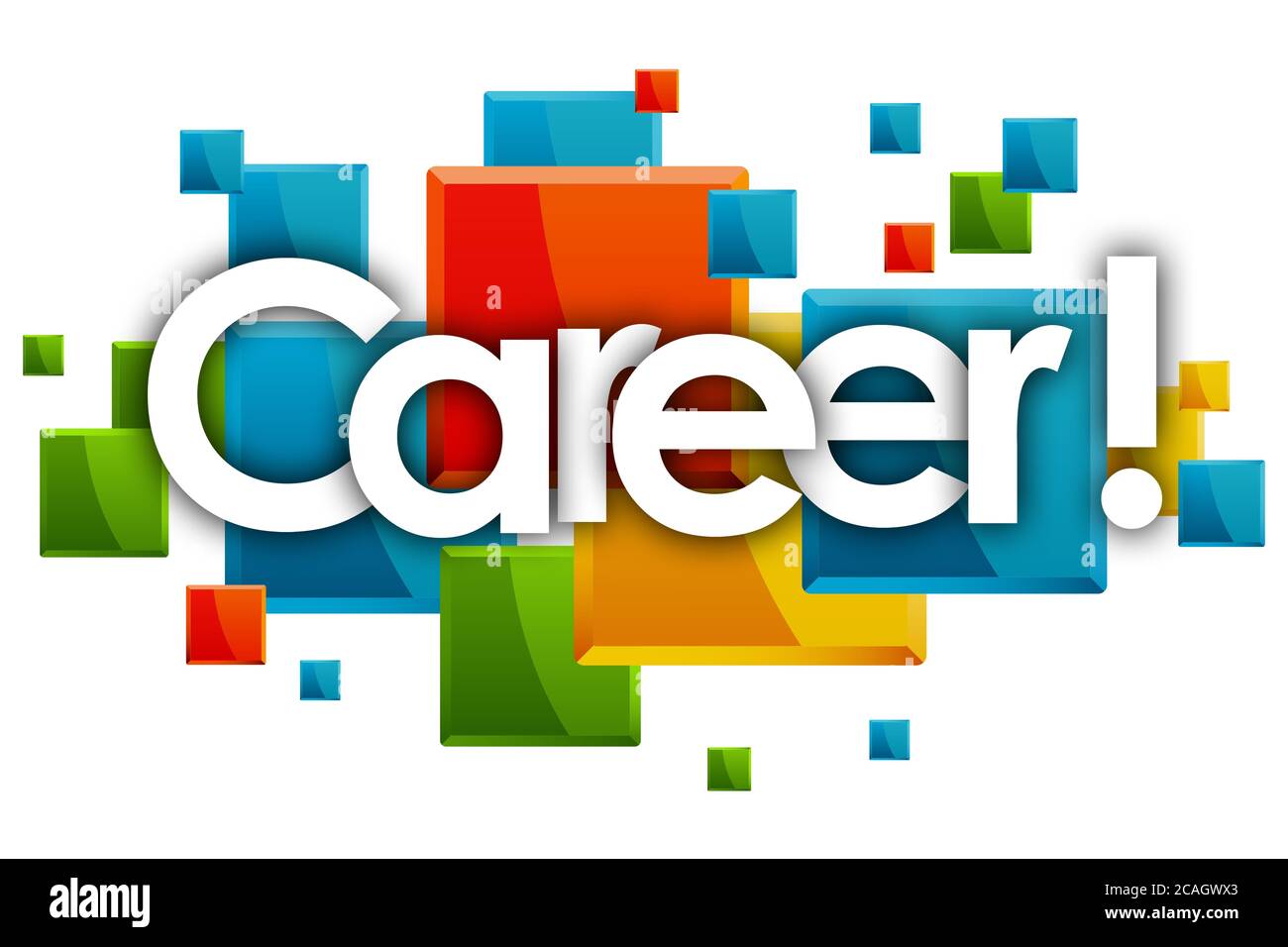 career word in rectangles background Stock Photo - Alamy