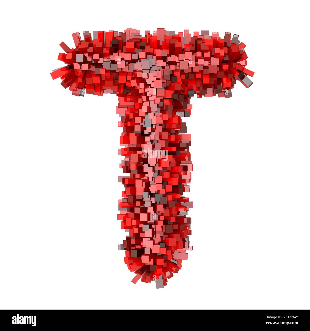 3d Red Bricks cartoon creative decorative letter T Stock Photo - Alamy