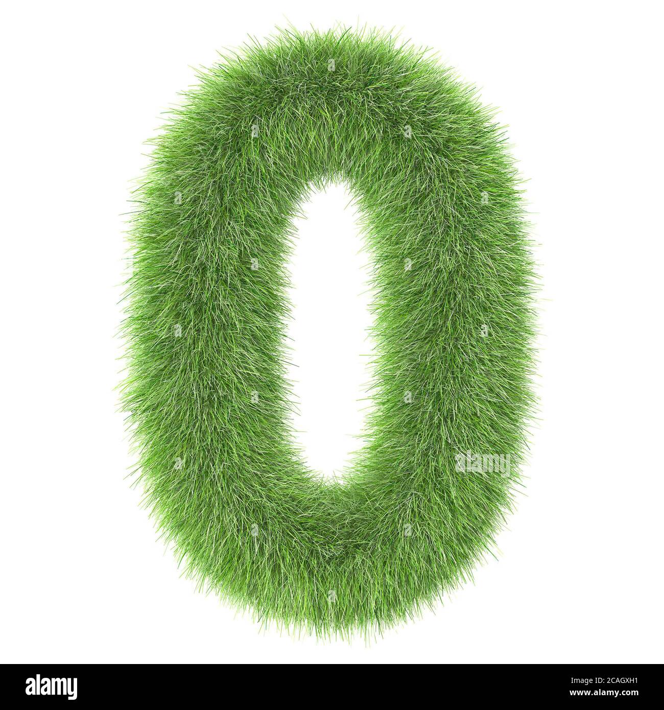 3d Grass creative cartoon nature decorative number 0 Stock Photo - Alamy