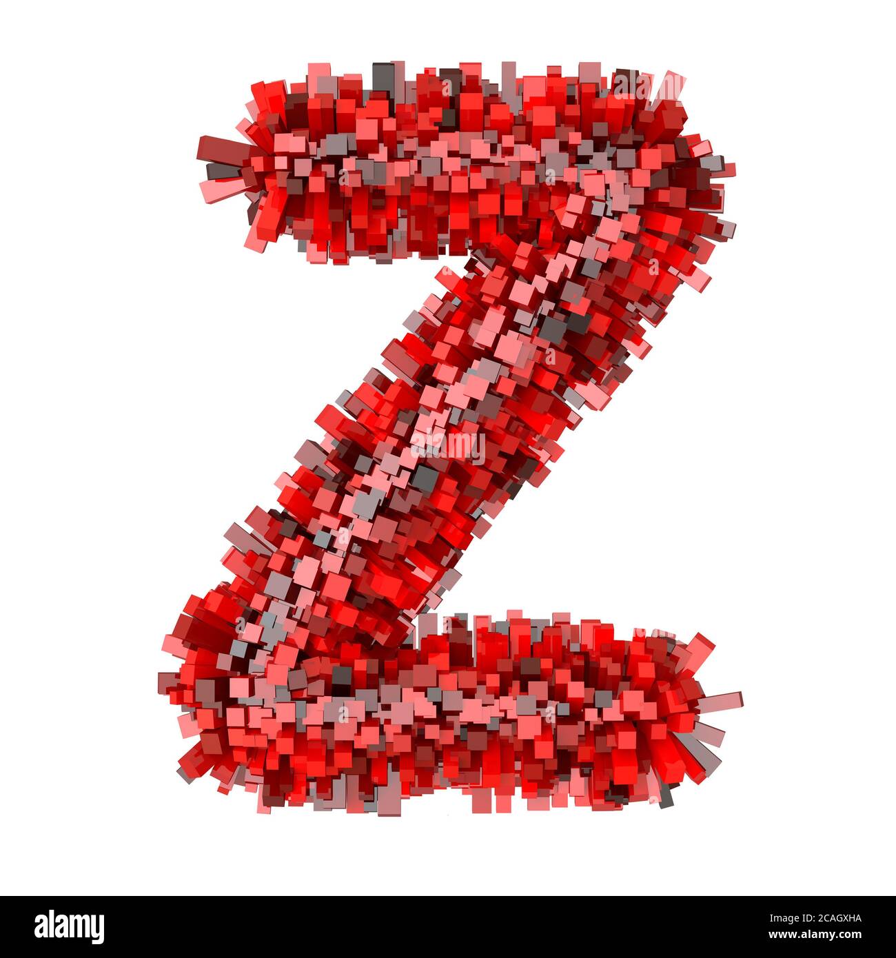 3d Red Bricks cartoon creative decorative letter Z Stock Photo - Alamy