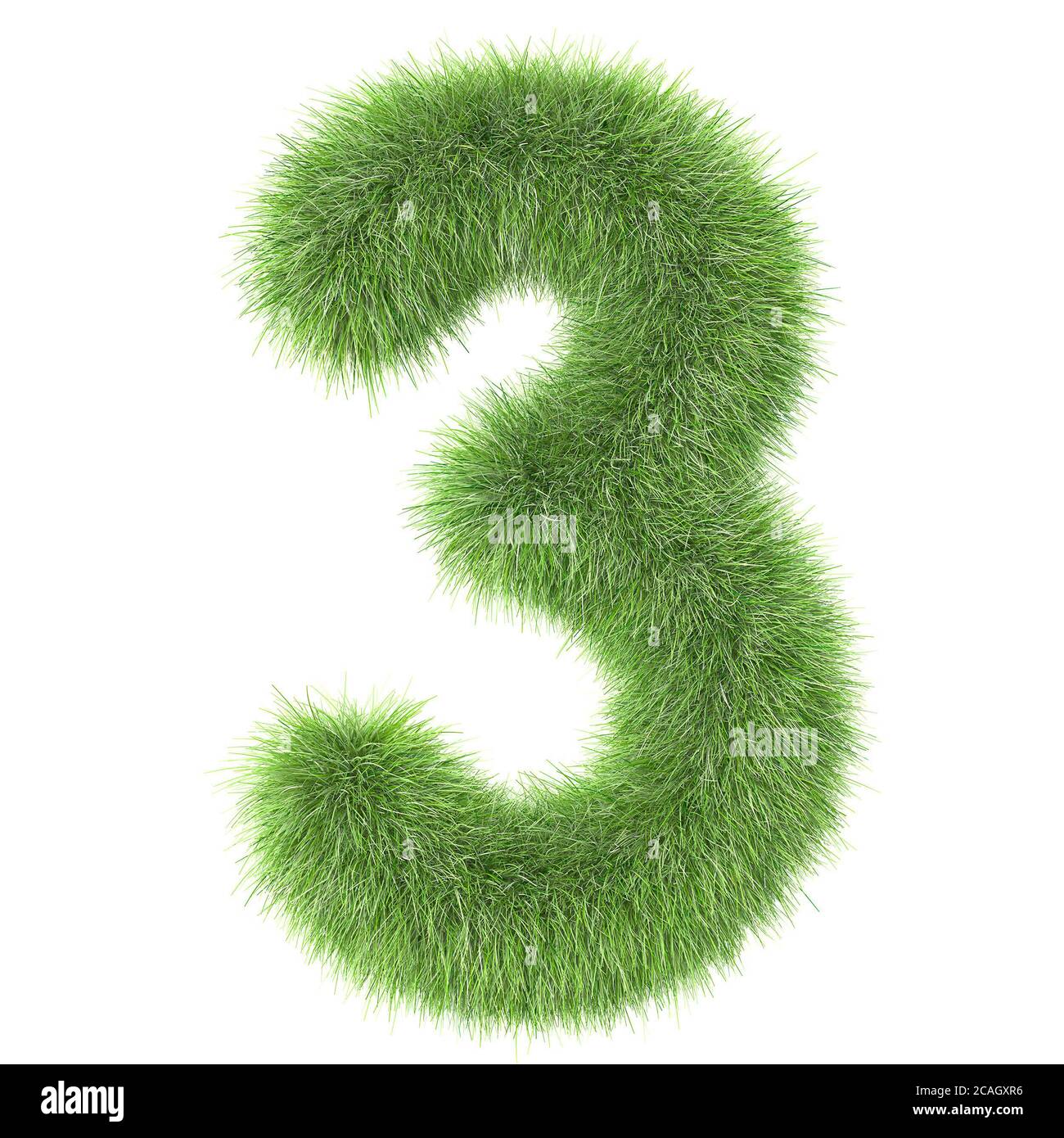 3d Grass creative cartoon nature decorative number 3 Stock Photo - Alamy