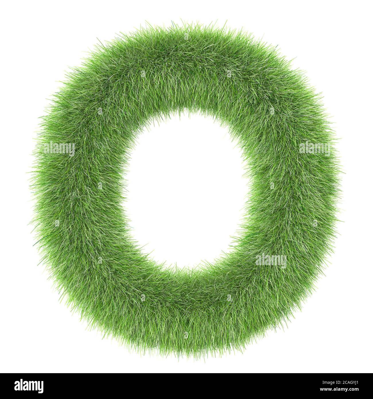 3d Grass creative cartoon nature decorative letter O Stock Photo - Alamy