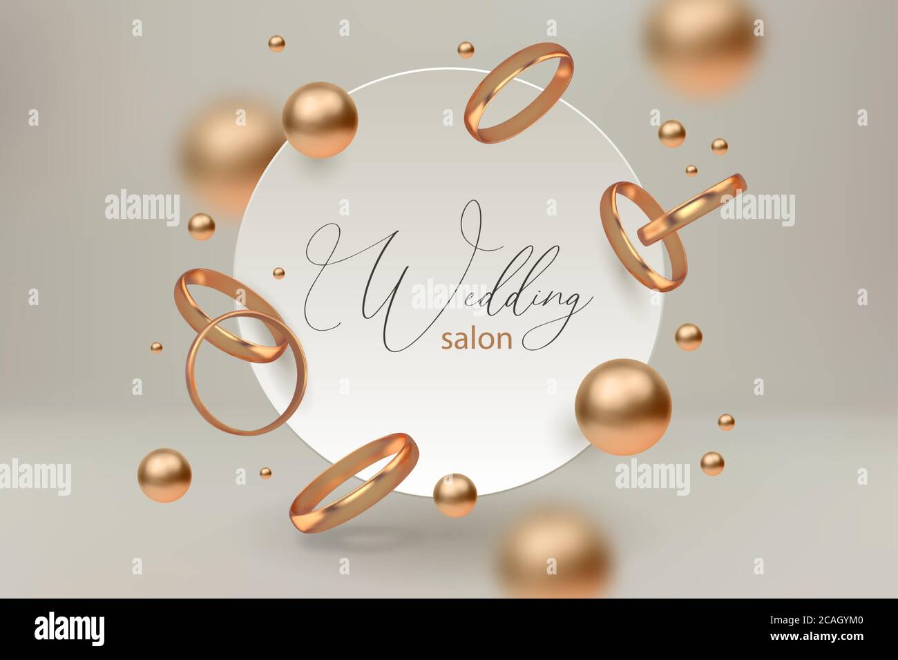 Golden Wedding Rings Stock Vector Image & Art - Alamy