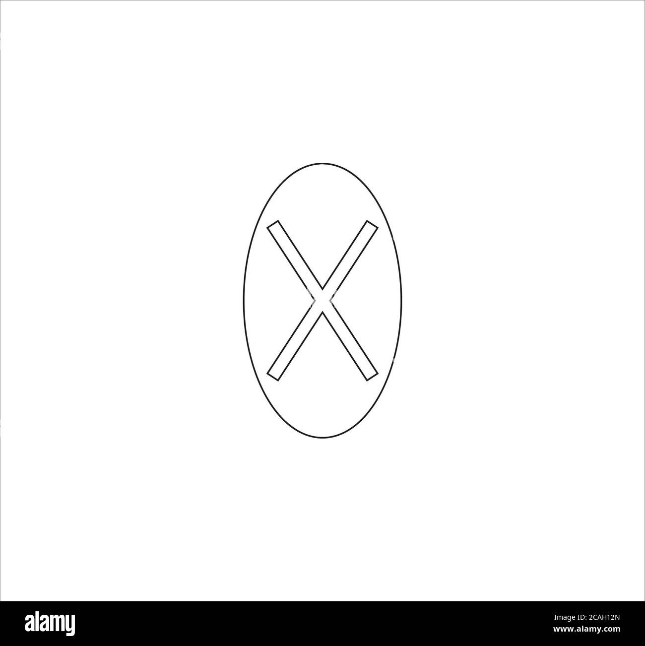 Gebo Viking Rune symbol for web and mobile design isolated on a white ...