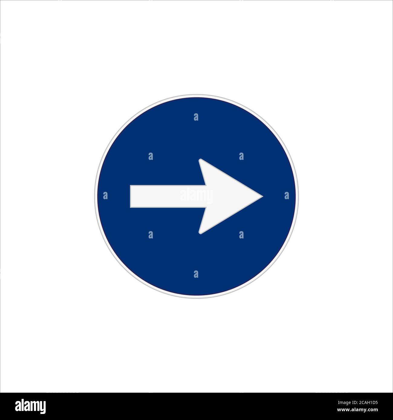 Mandatory right sign icon Stock Photo - Alamy