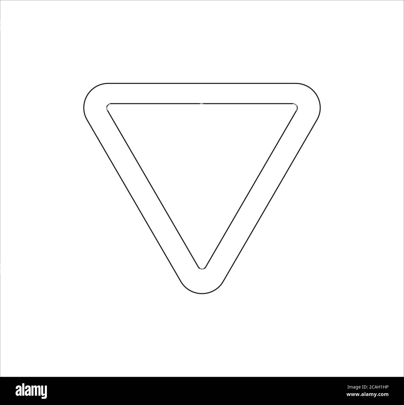 Illustration of a triangle-shaped road sign icon isolated on a white ...