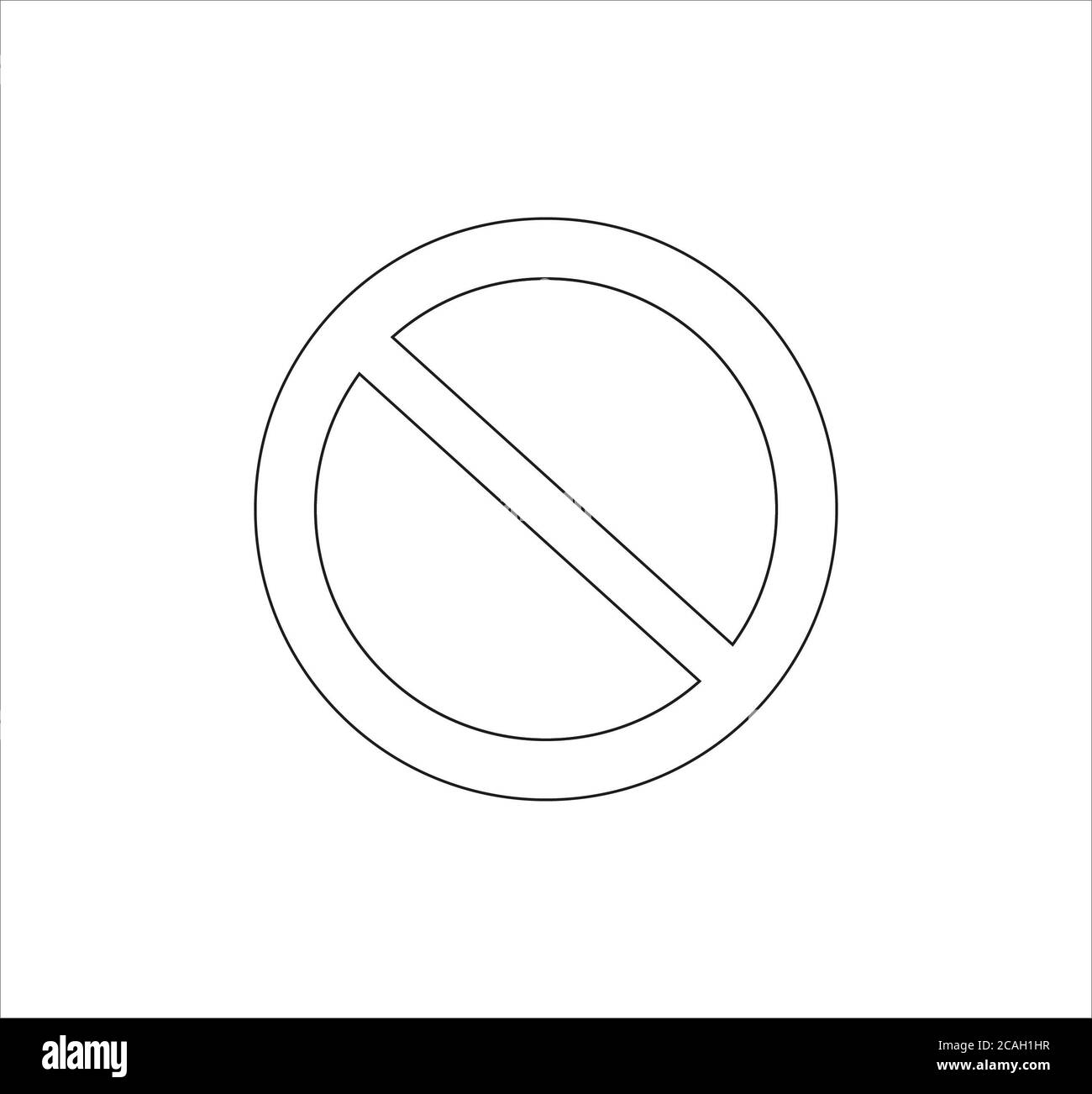 Illustration of a prohibited icon isolated on a white background Stock ...