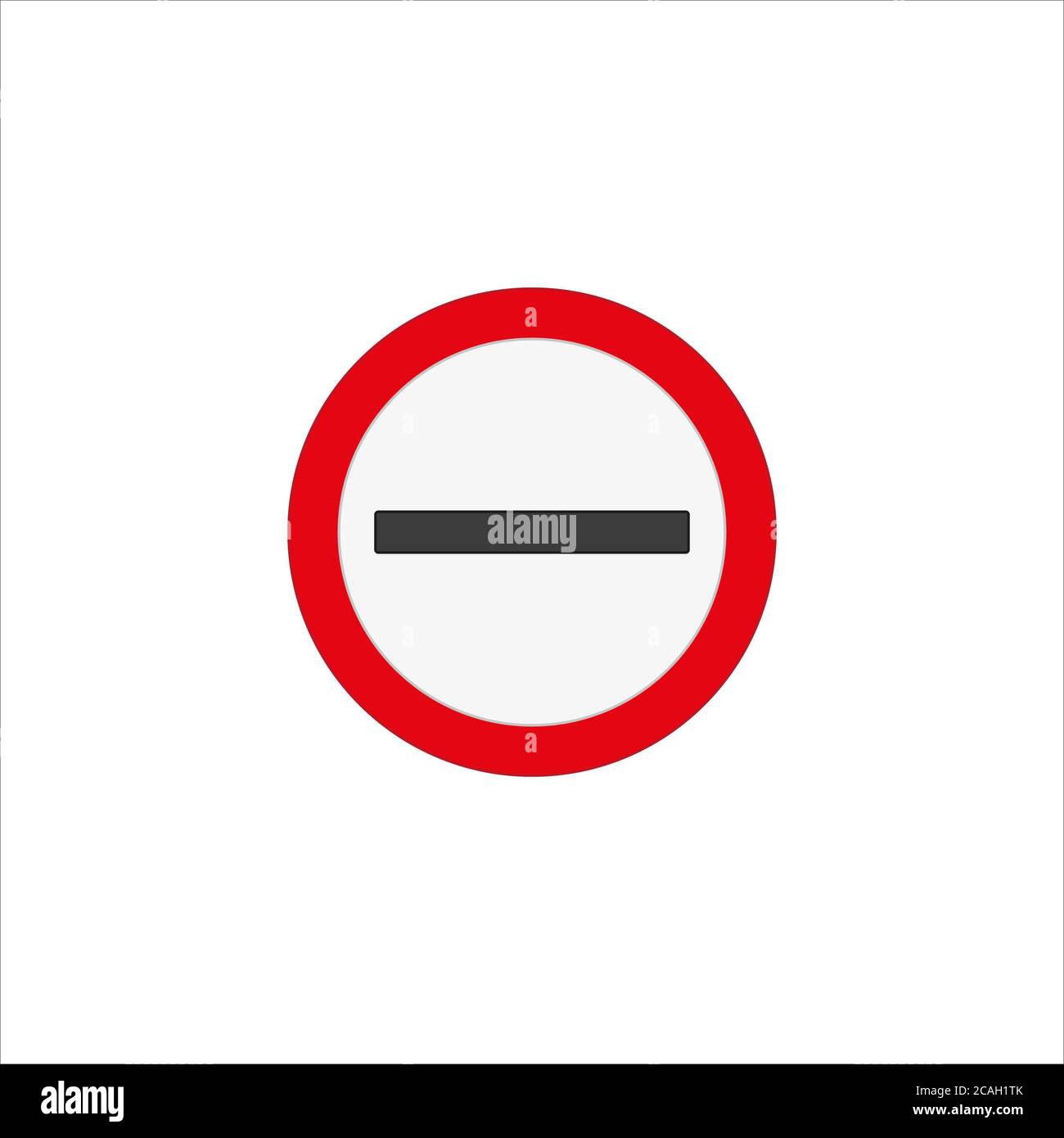 Illustration of a prohibition to pass without stopping traffic sign for ...