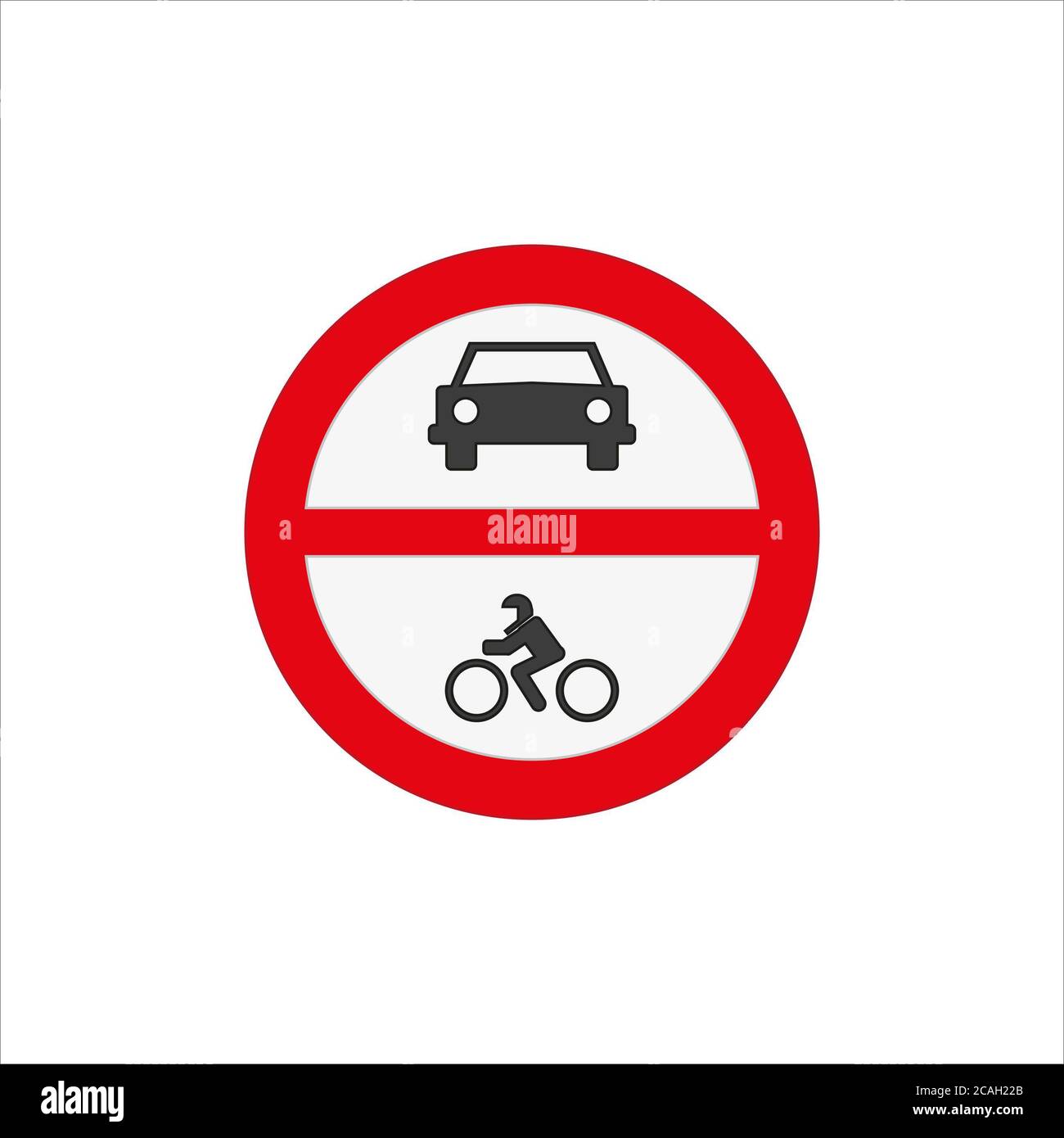 Illustration of traffic signs icons of prohibited entry motor vehicle ...
