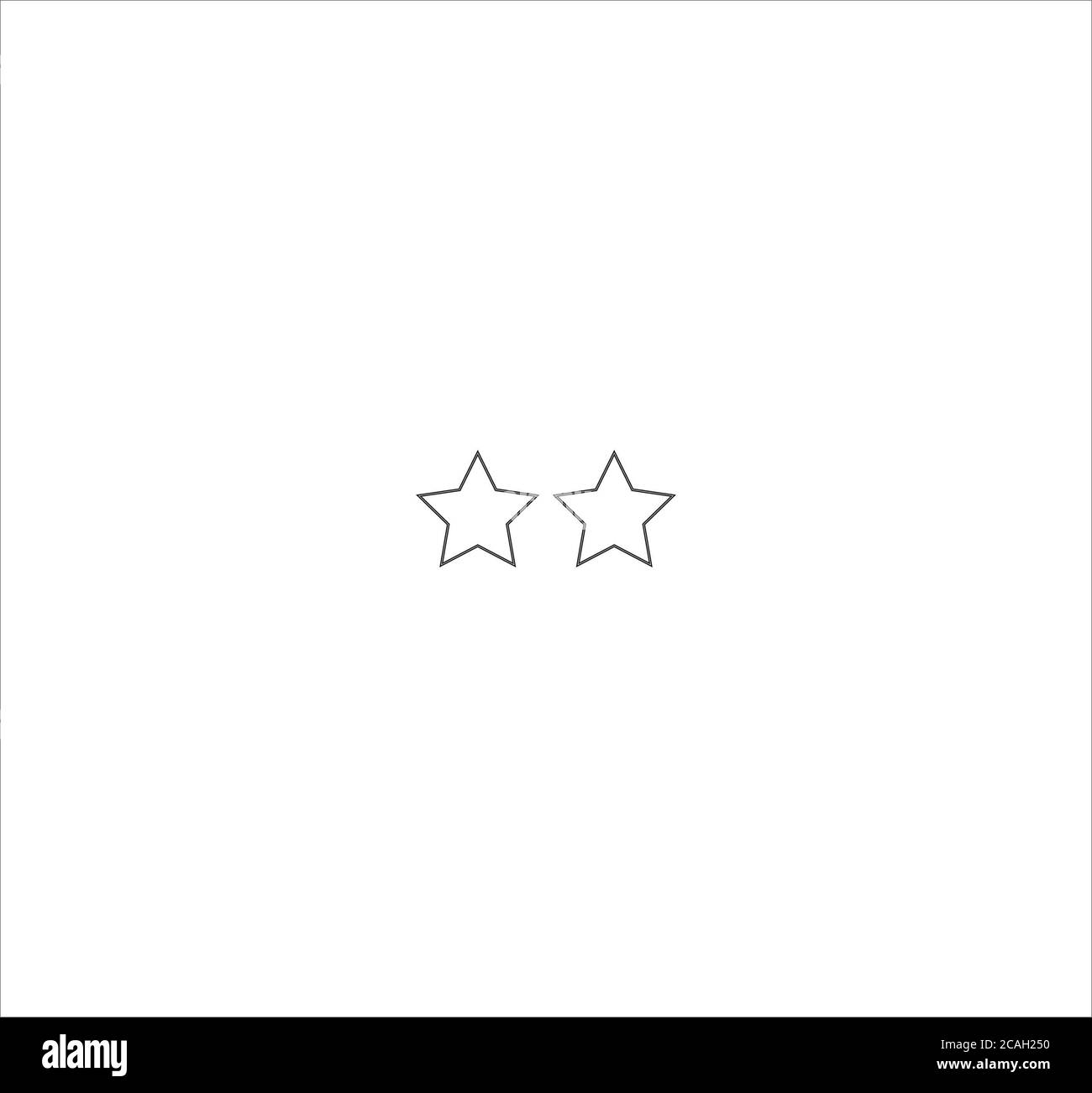 Illustration of two uncolored star icons for web or mobile design ...