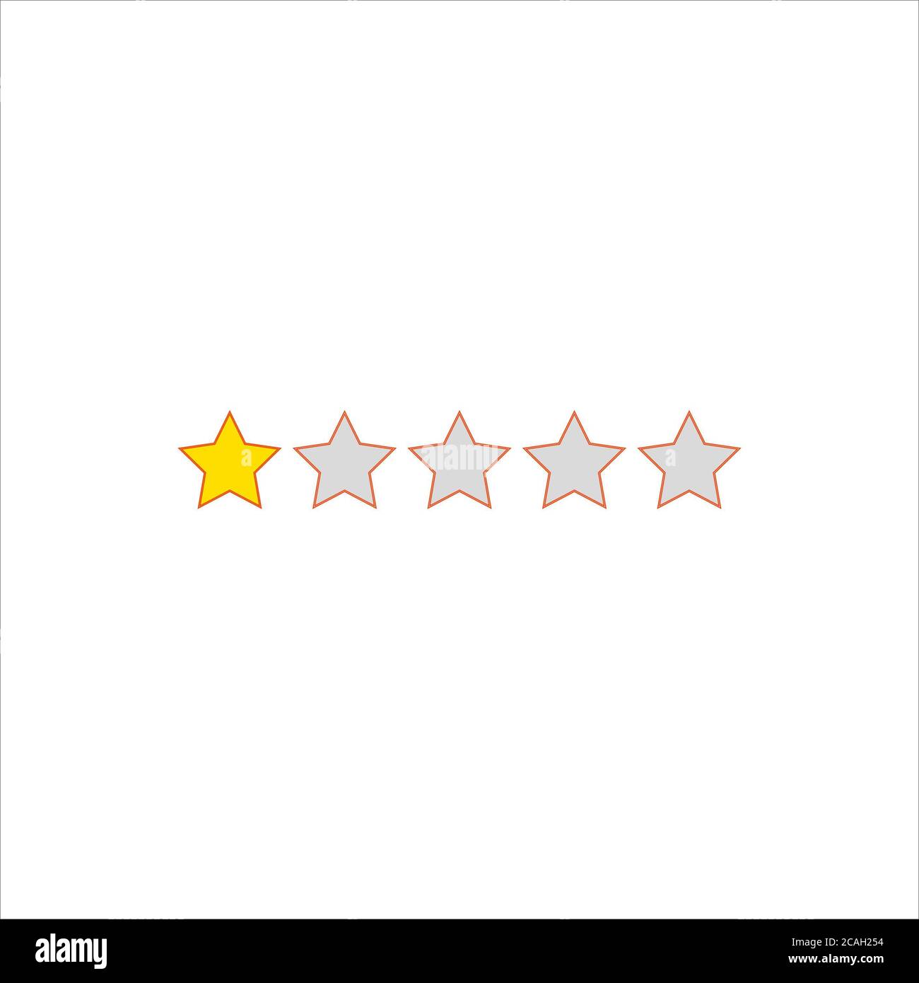 Illustration of the five-star ranking system isolated on a white ...