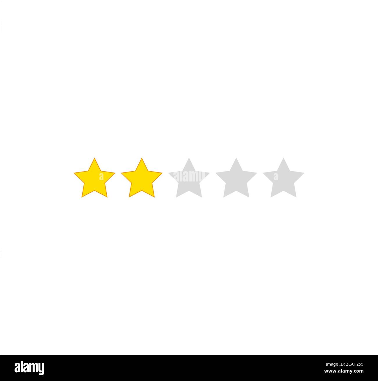 Illustration of product rating stars for customers isolated on a white ...