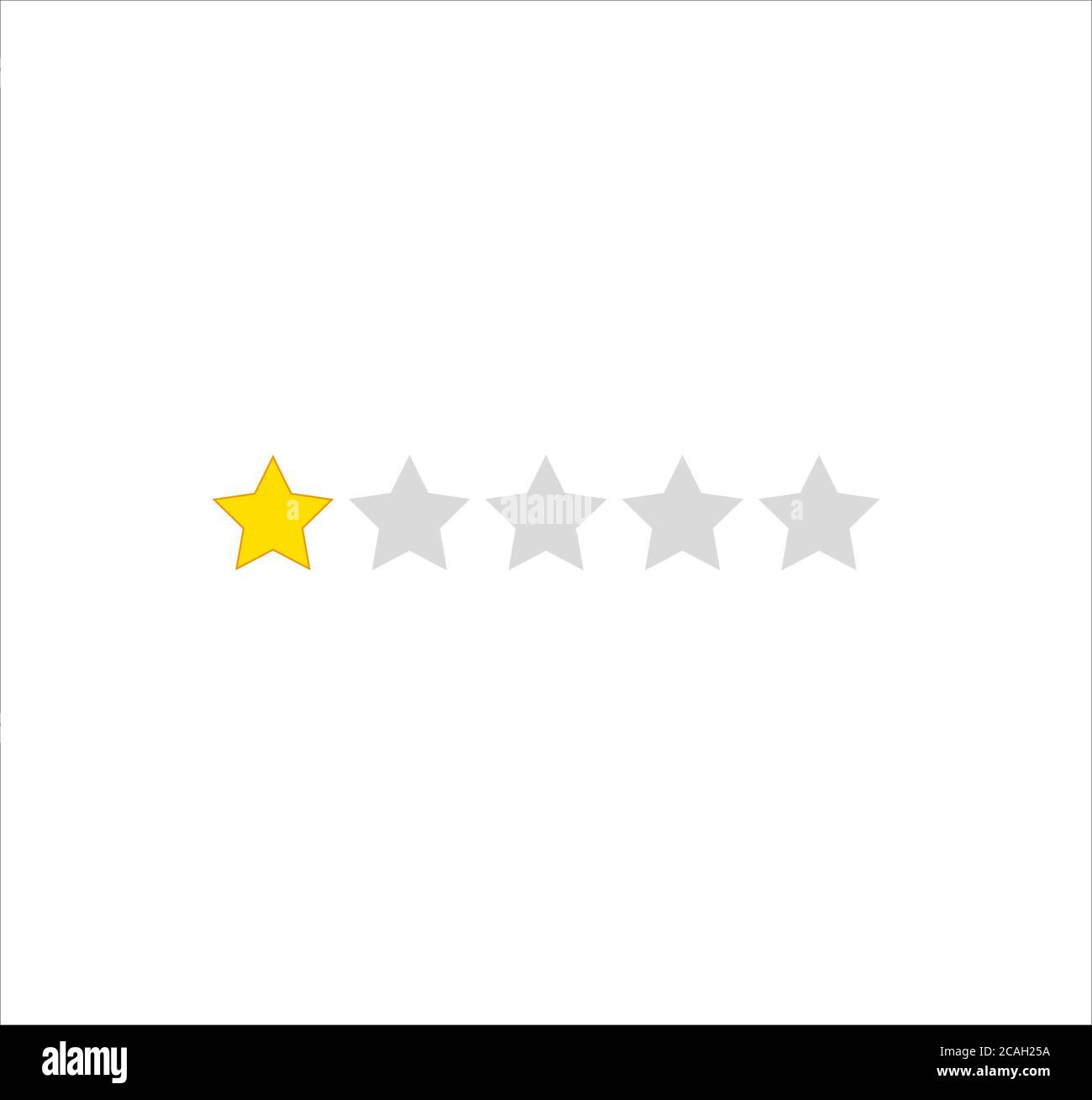 Illustration of product rating stars for customers isolated on a white ...