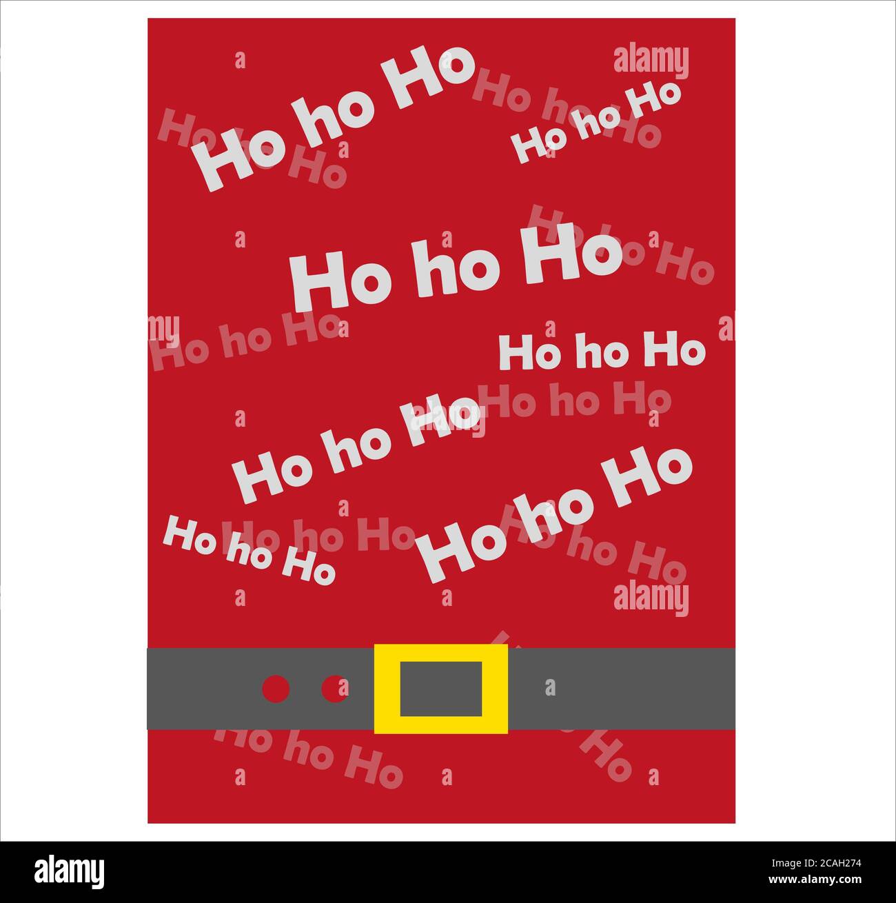 Illustration of a HOHOHO Christmas Lettering Image isolated on a white ...