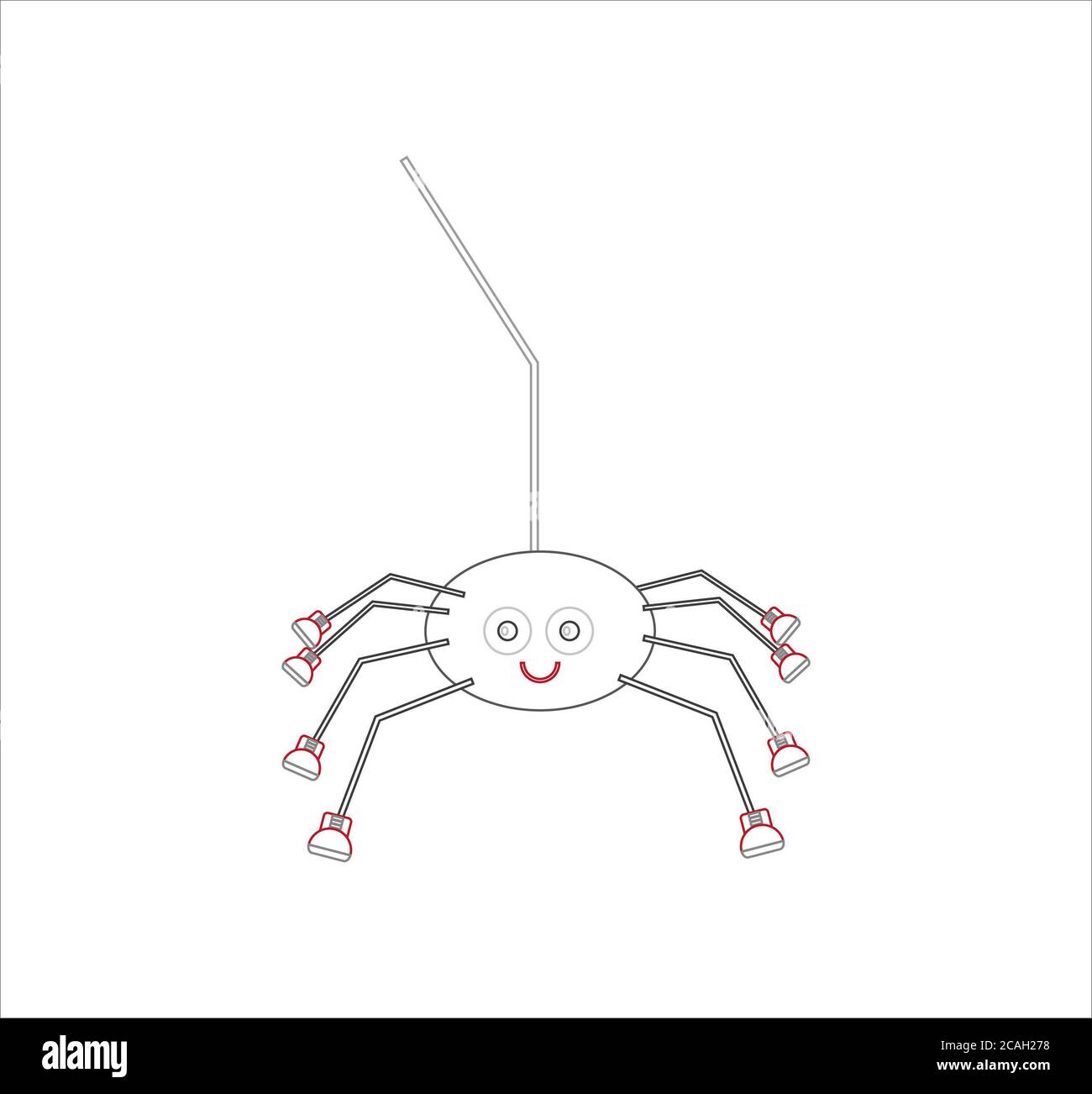Funny vector illustration of a spider Stock Photo - Alamy