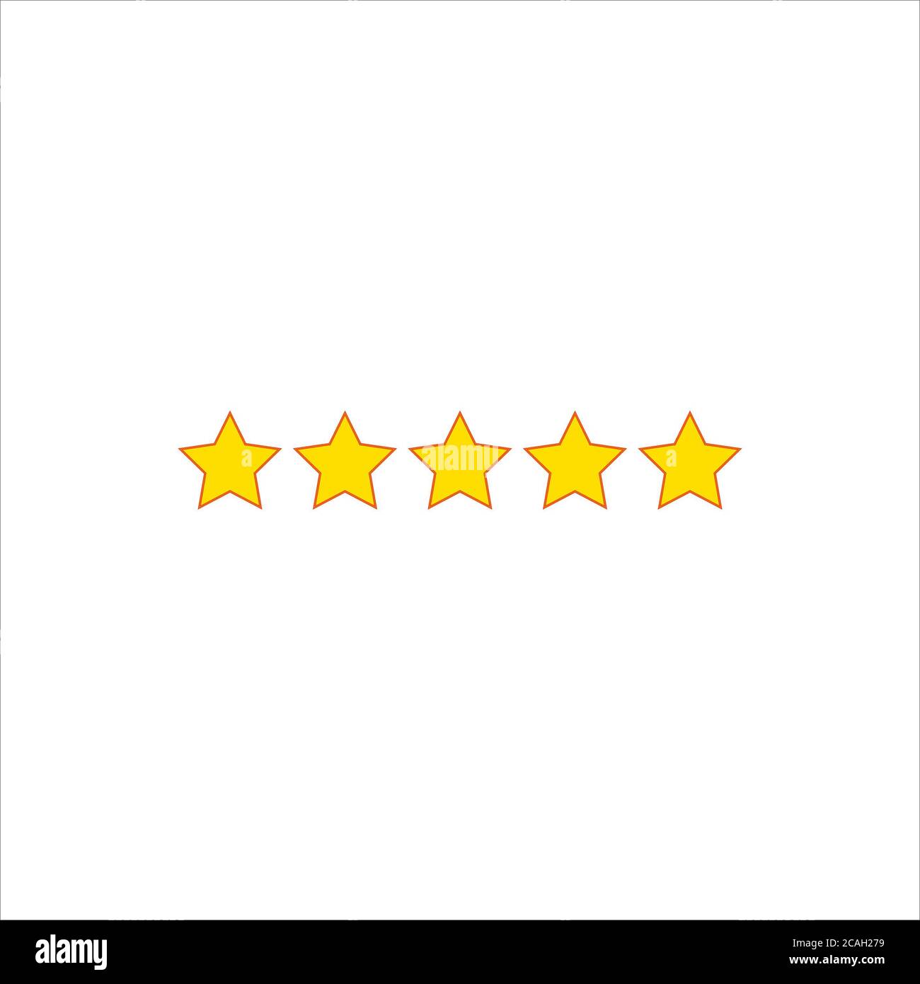Illustration of the five-star ranking system isolated on a white ...