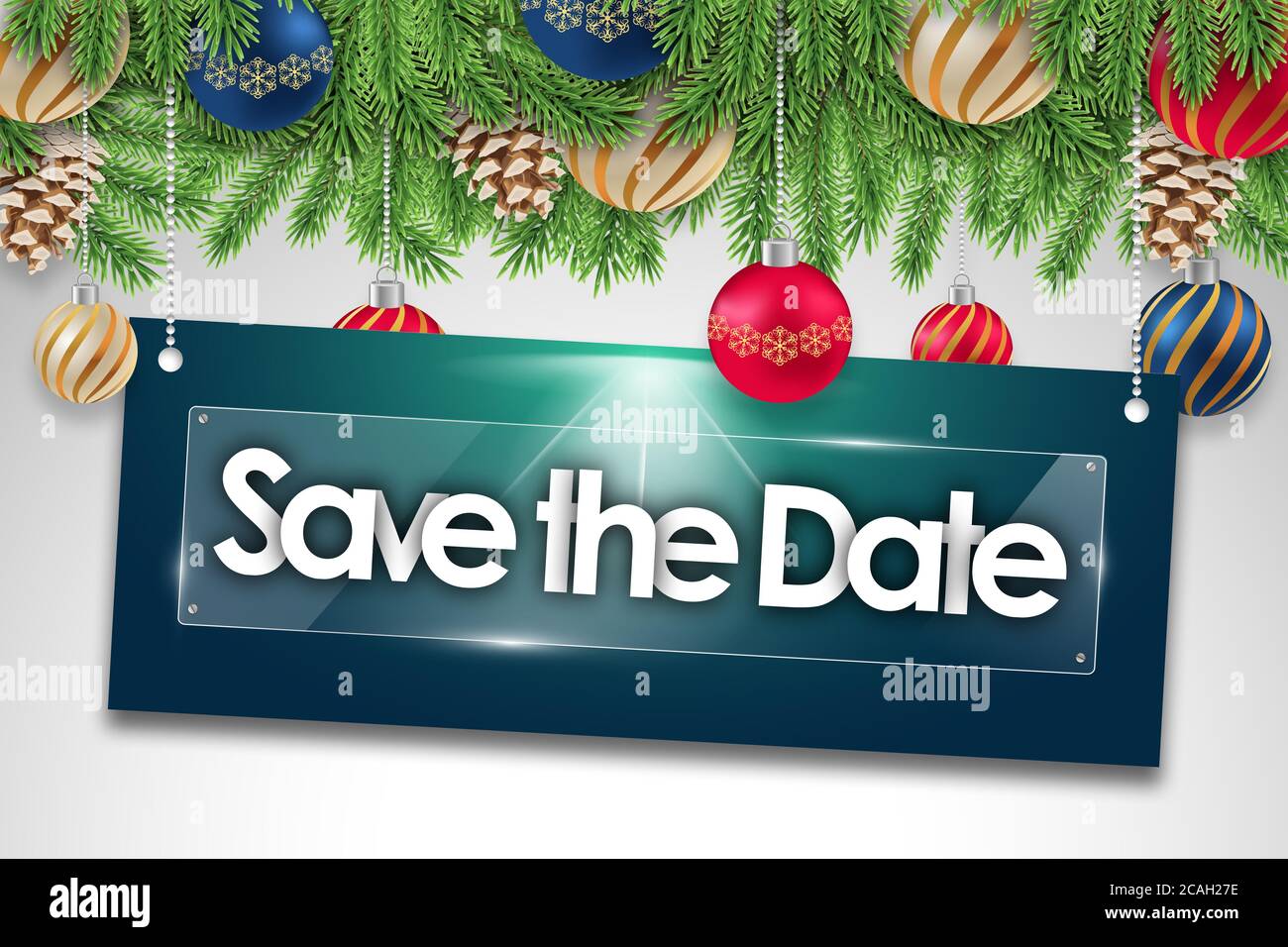 Save the Date in christmas background Stock Photo - Alamy