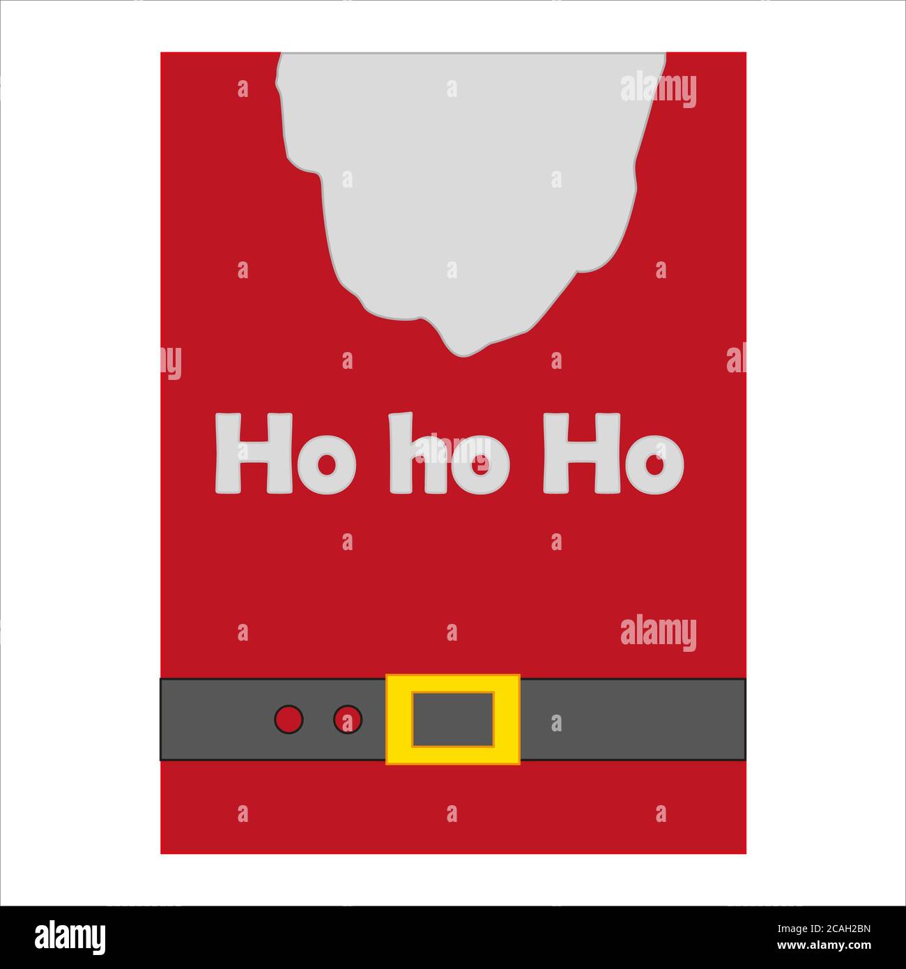 Illustration of a HOHOHO Christmas Lettering Image isolated on a white ...