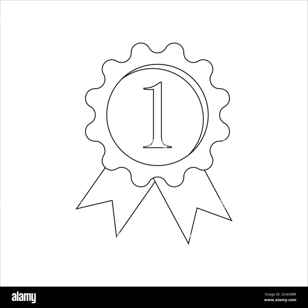 Illustration of a badge of the first place isolated on a white ...
