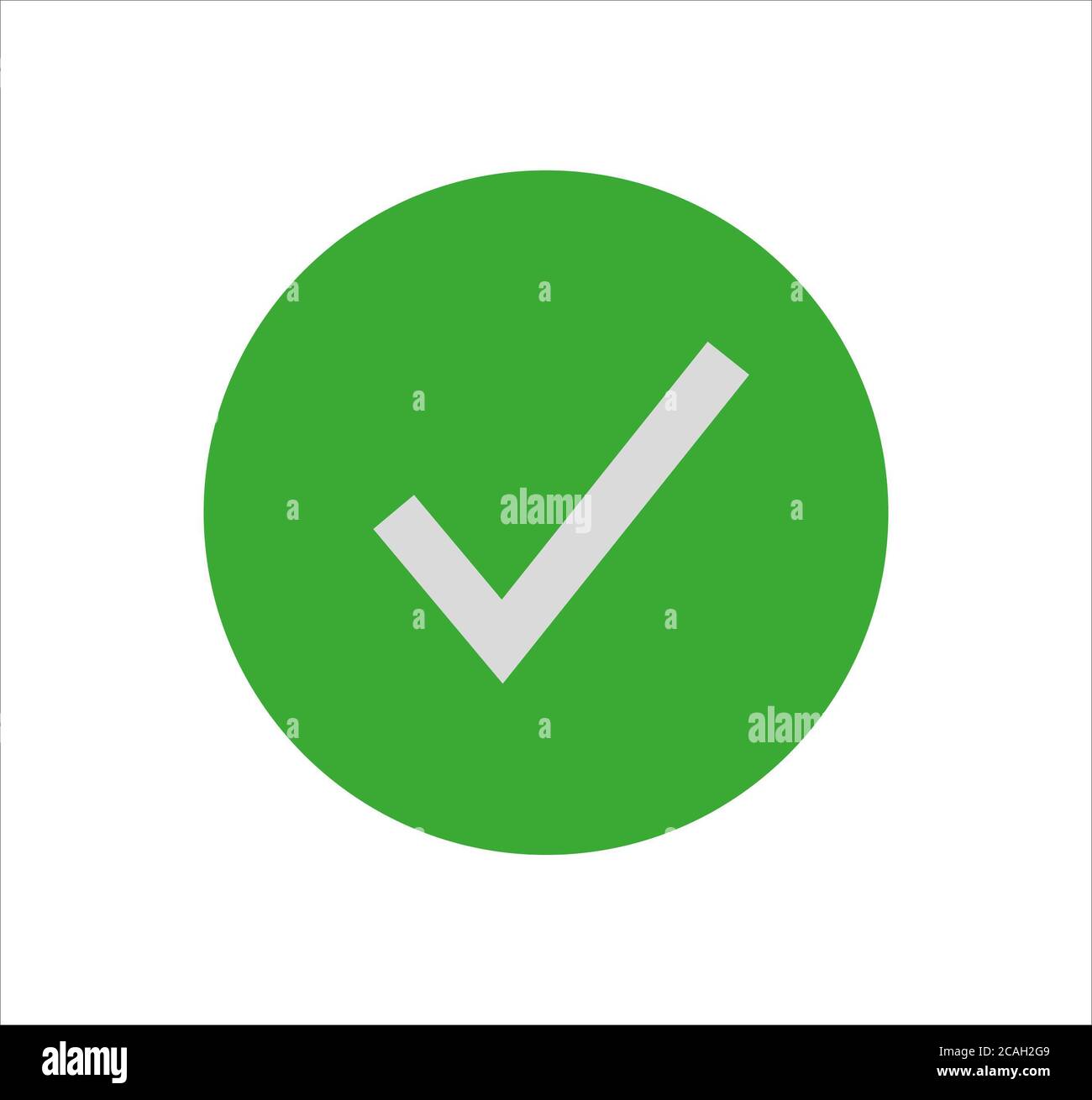 Green circle checkmark icon Stock Photo - Alamy
