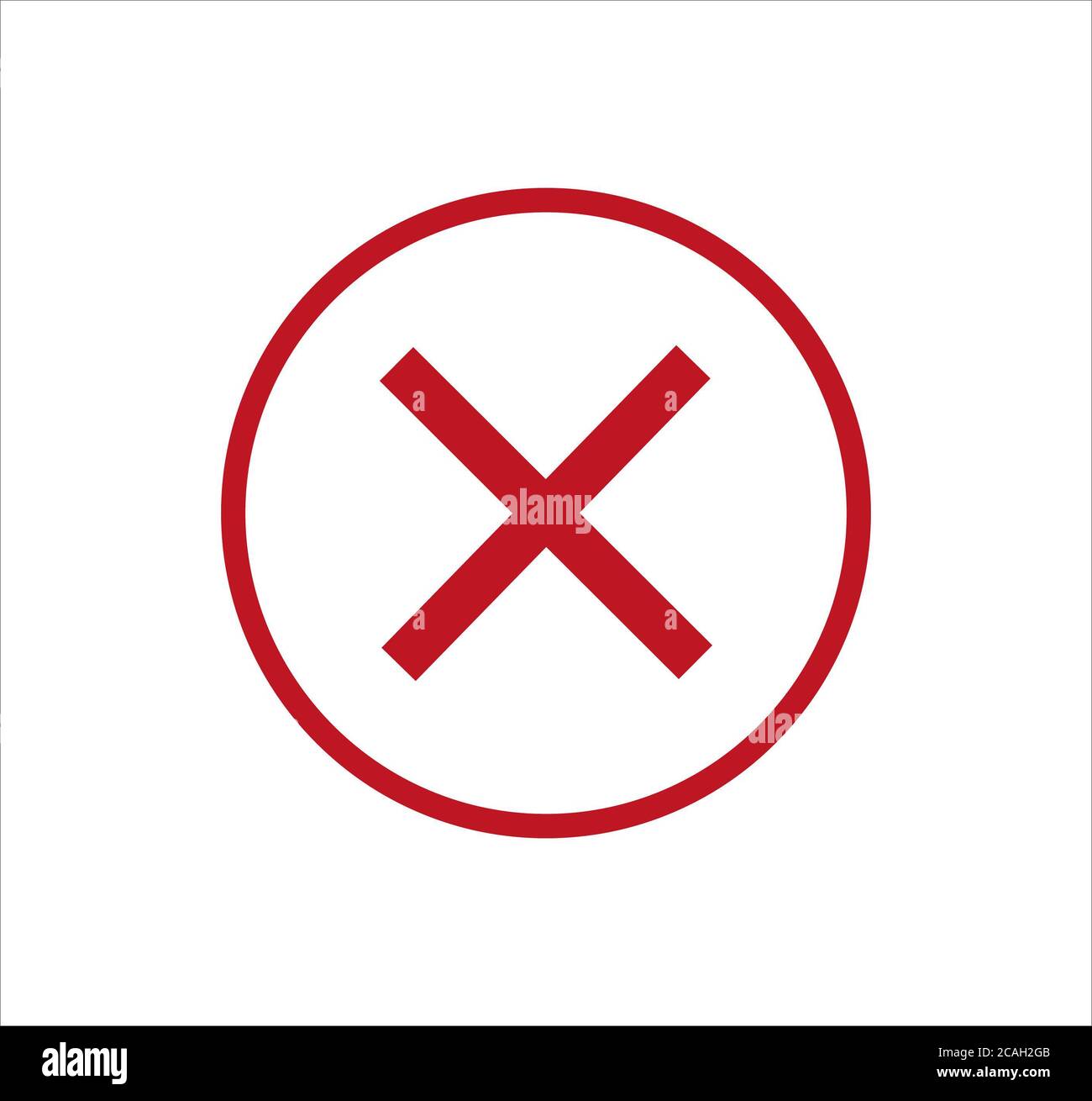 Illustration of a red cross icon isolated on a white background Stock ...
