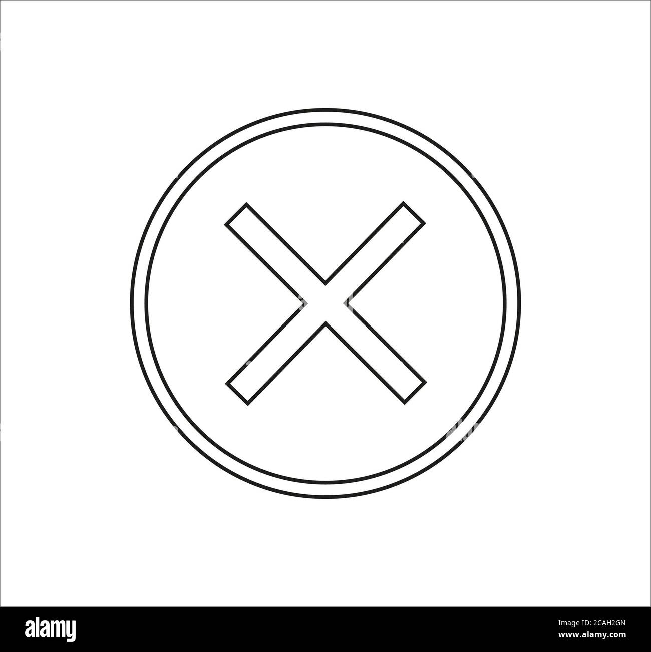 Illustration of a round X mark isolated on a white background Stock ...