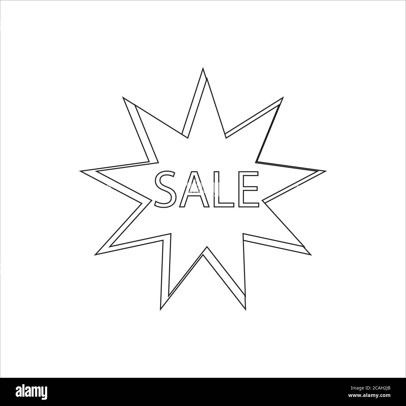 Black and white star sale icon Stock Photo - Alamy