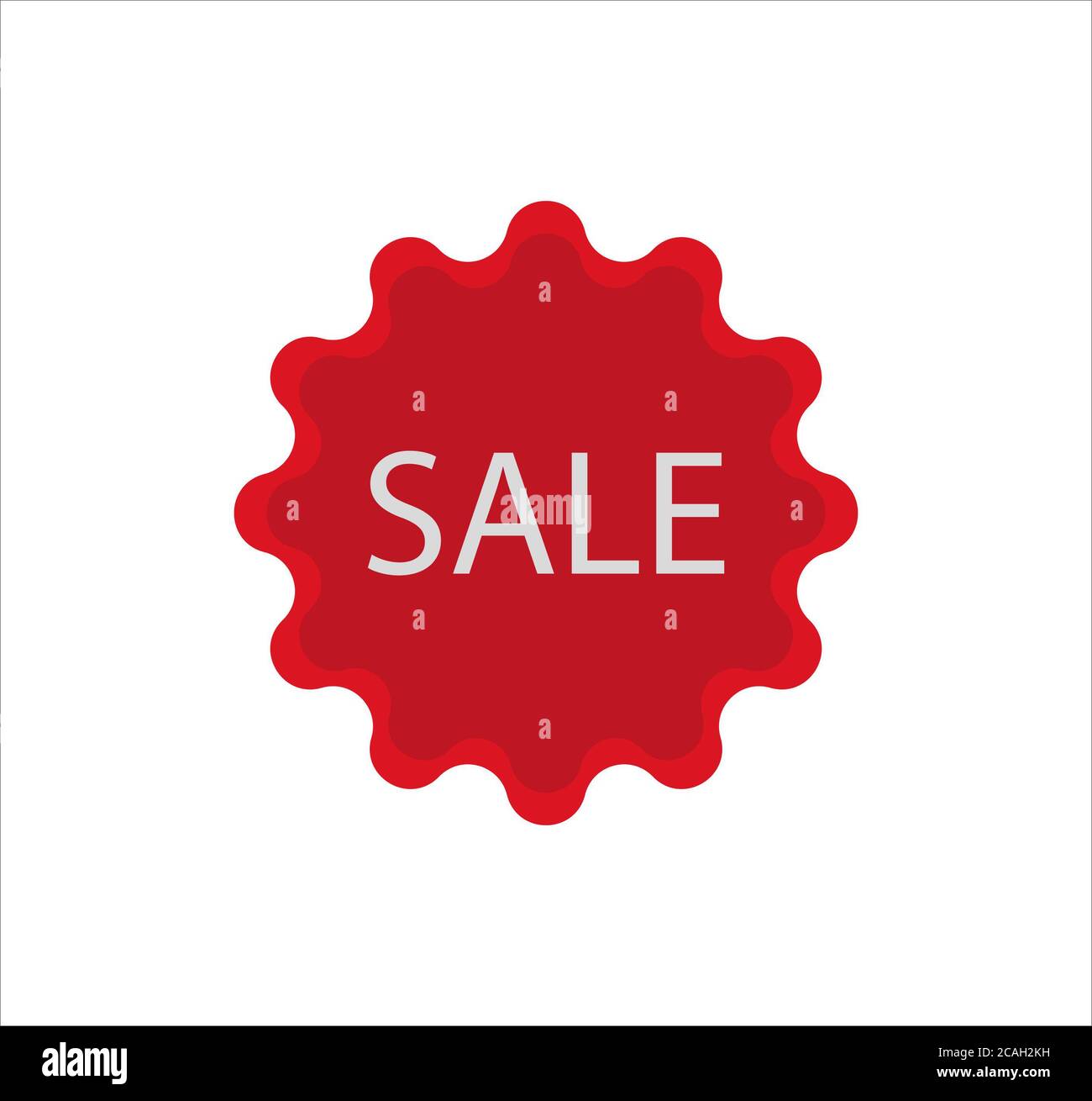 Illustration of a red "SALE" badge isolated on a white background Stock ...