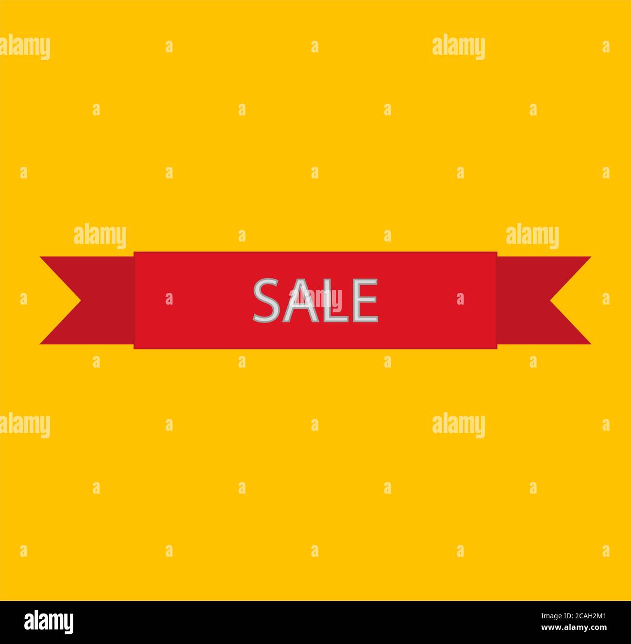 Illustration of a red sale label isolated on a yellow background Stock ...