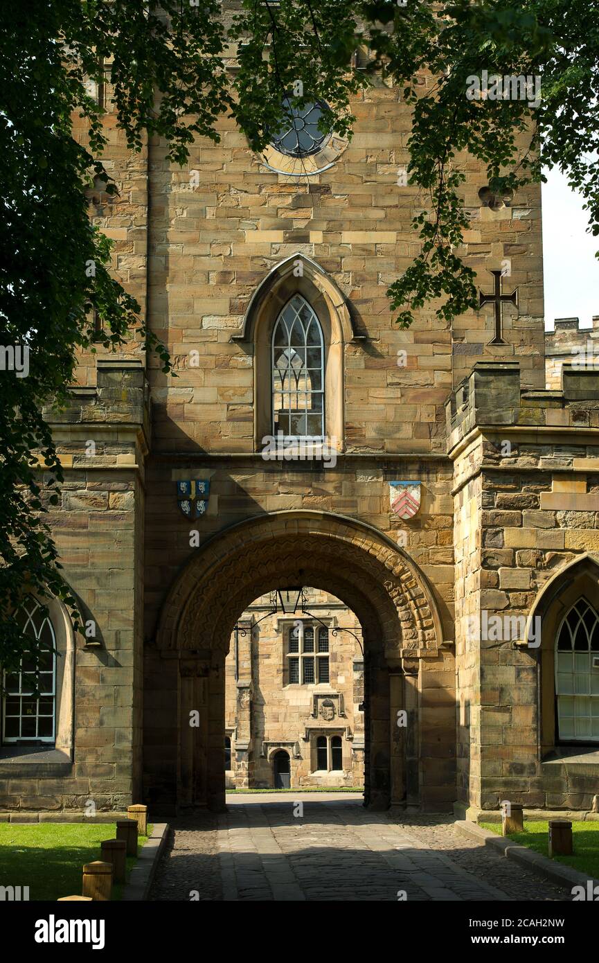 Entrance to Durham Castle in the cathedral city of Durham, County ...