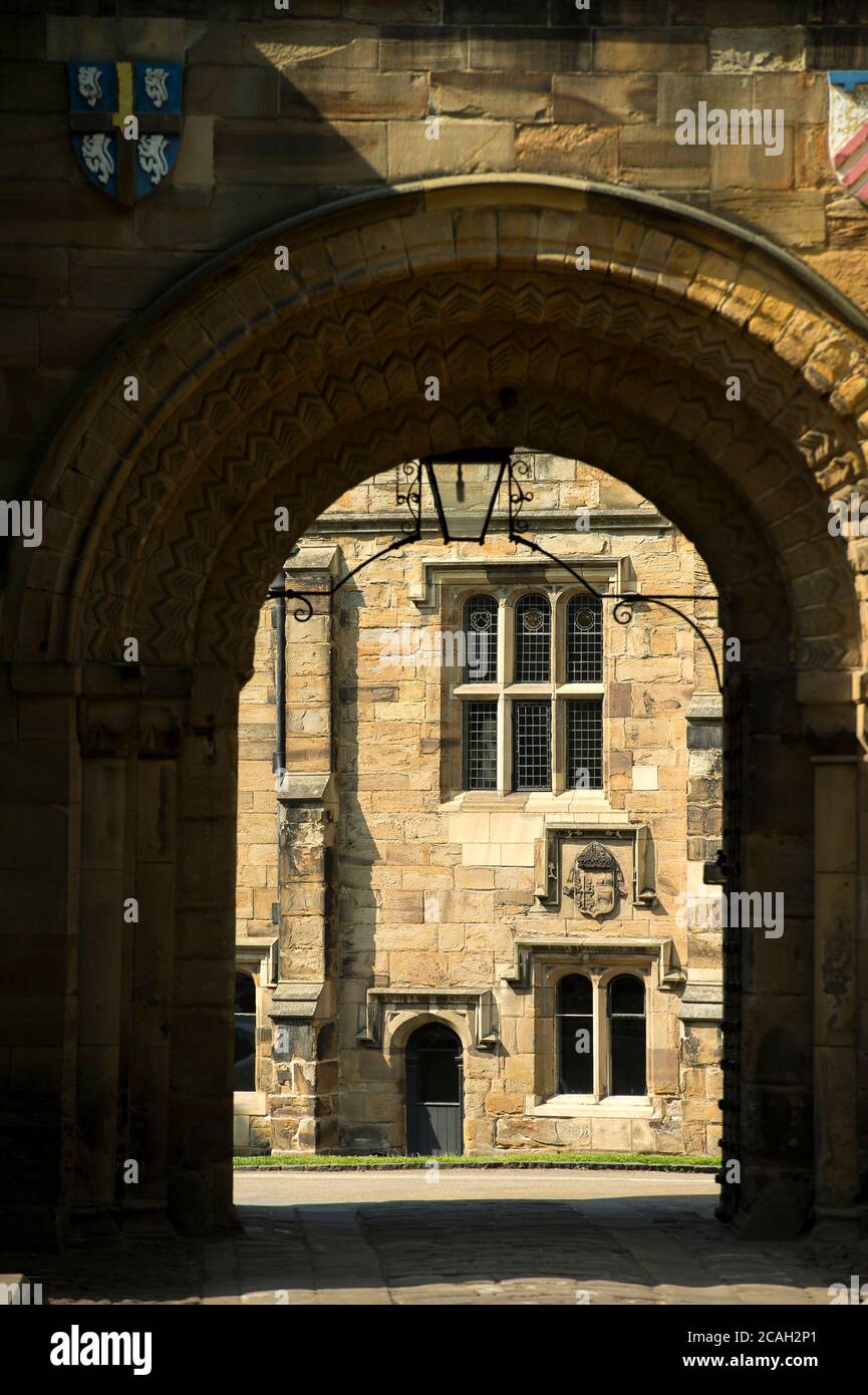 Entrance to Durham Castle in the cathedral city of Durham, County ...