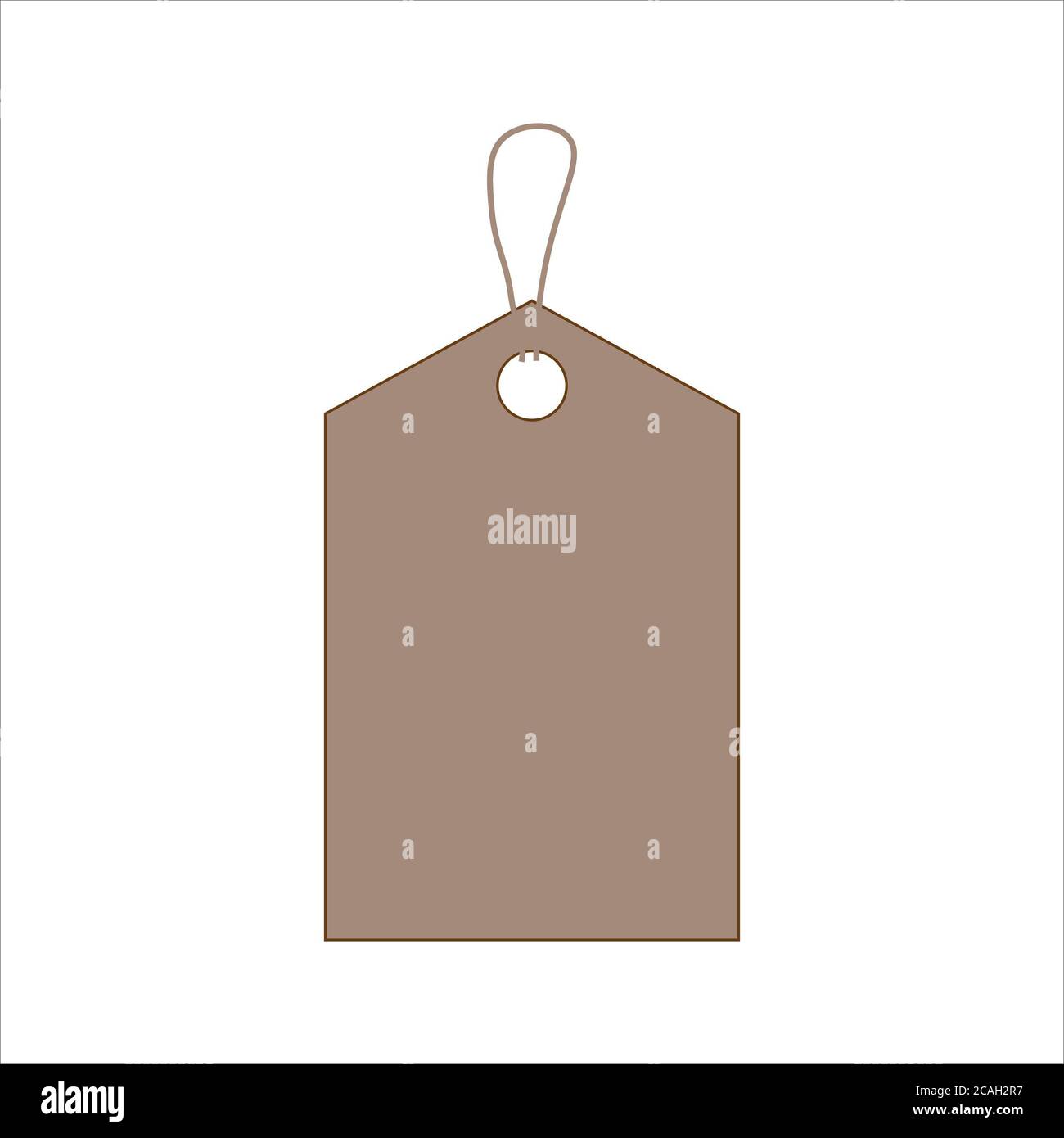 Illustration of a hanging label isolated on a white background Stock ...