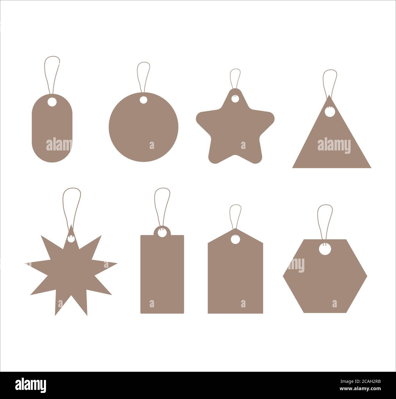 Illustration of a collection of label templates isolated on a white ...