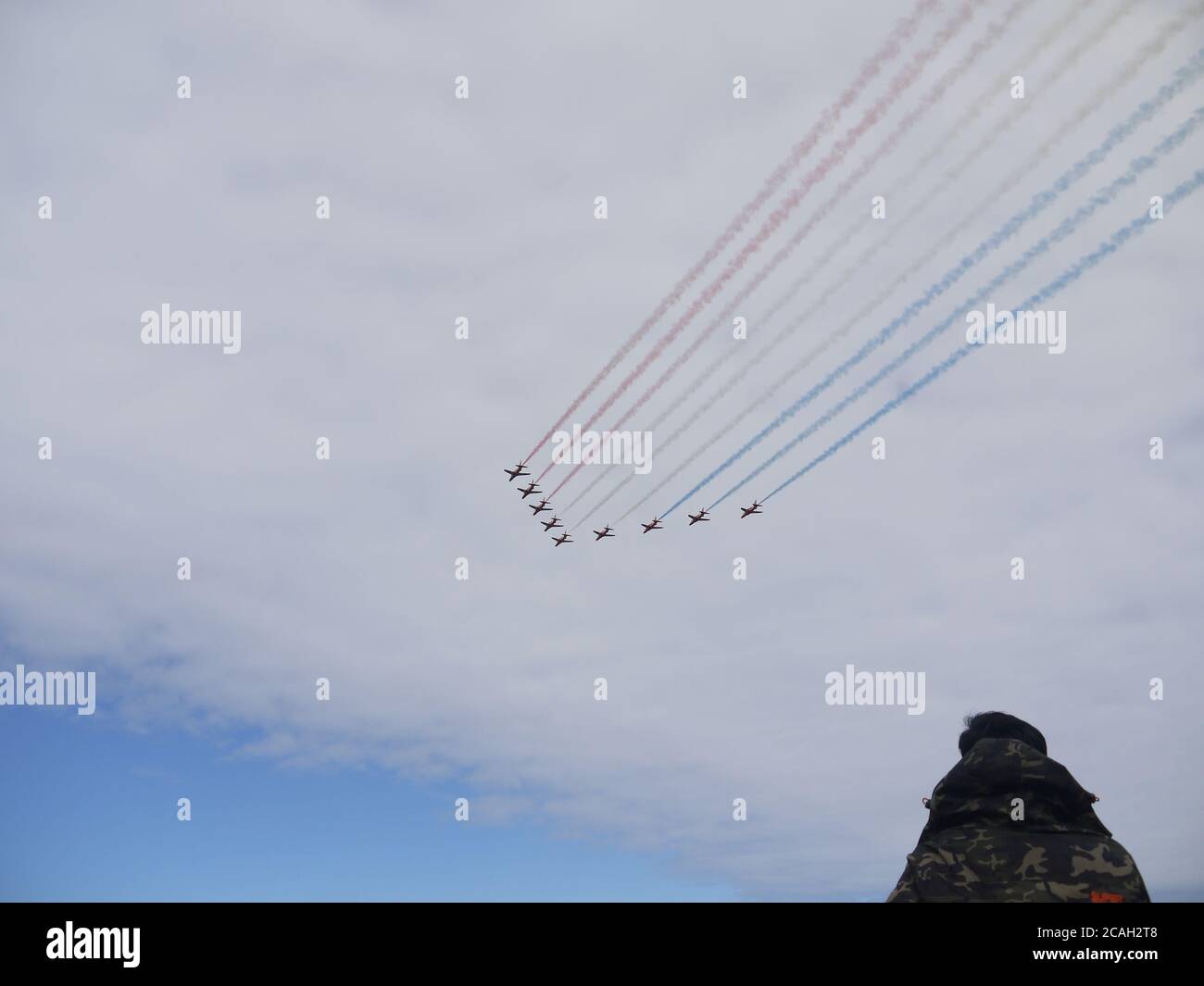 Red Arrows in flight Stock Photo - Alamy