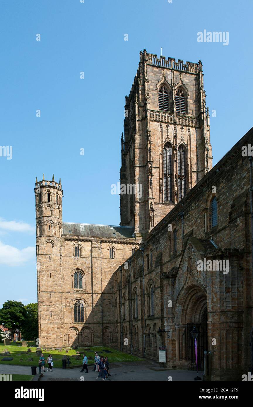 Durham Cathedral tower, in the city of Durham, County Durham, England ...