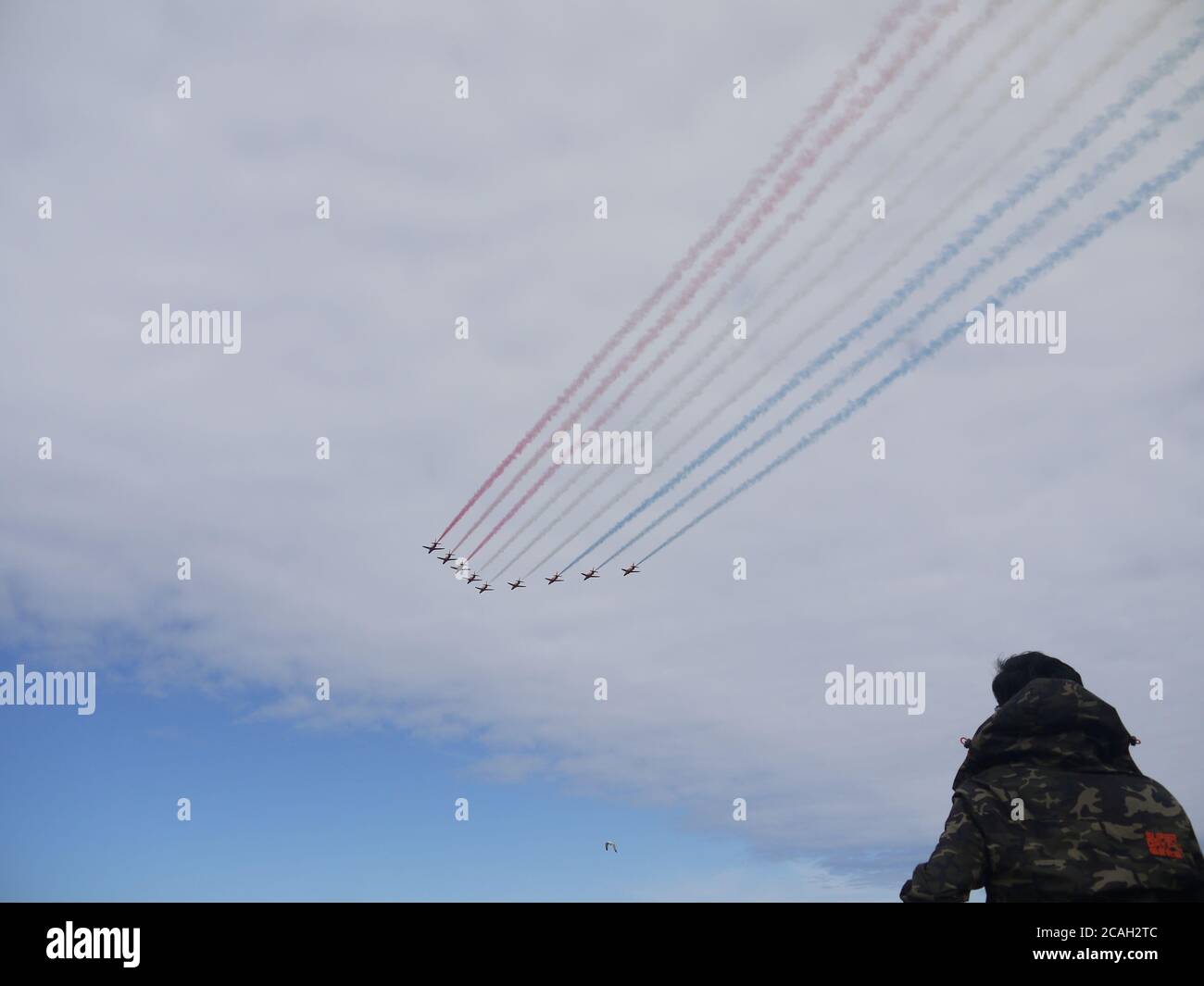 Red Arrows in flight Stock Photo - Alamy