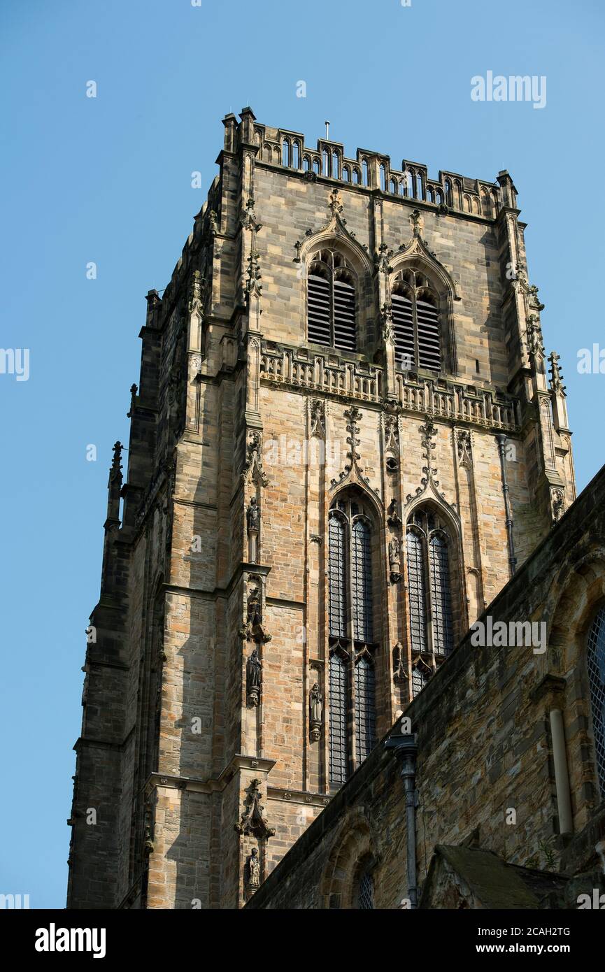 Durham Cathedral tower, in the city of Durham, County Durham, England ...
