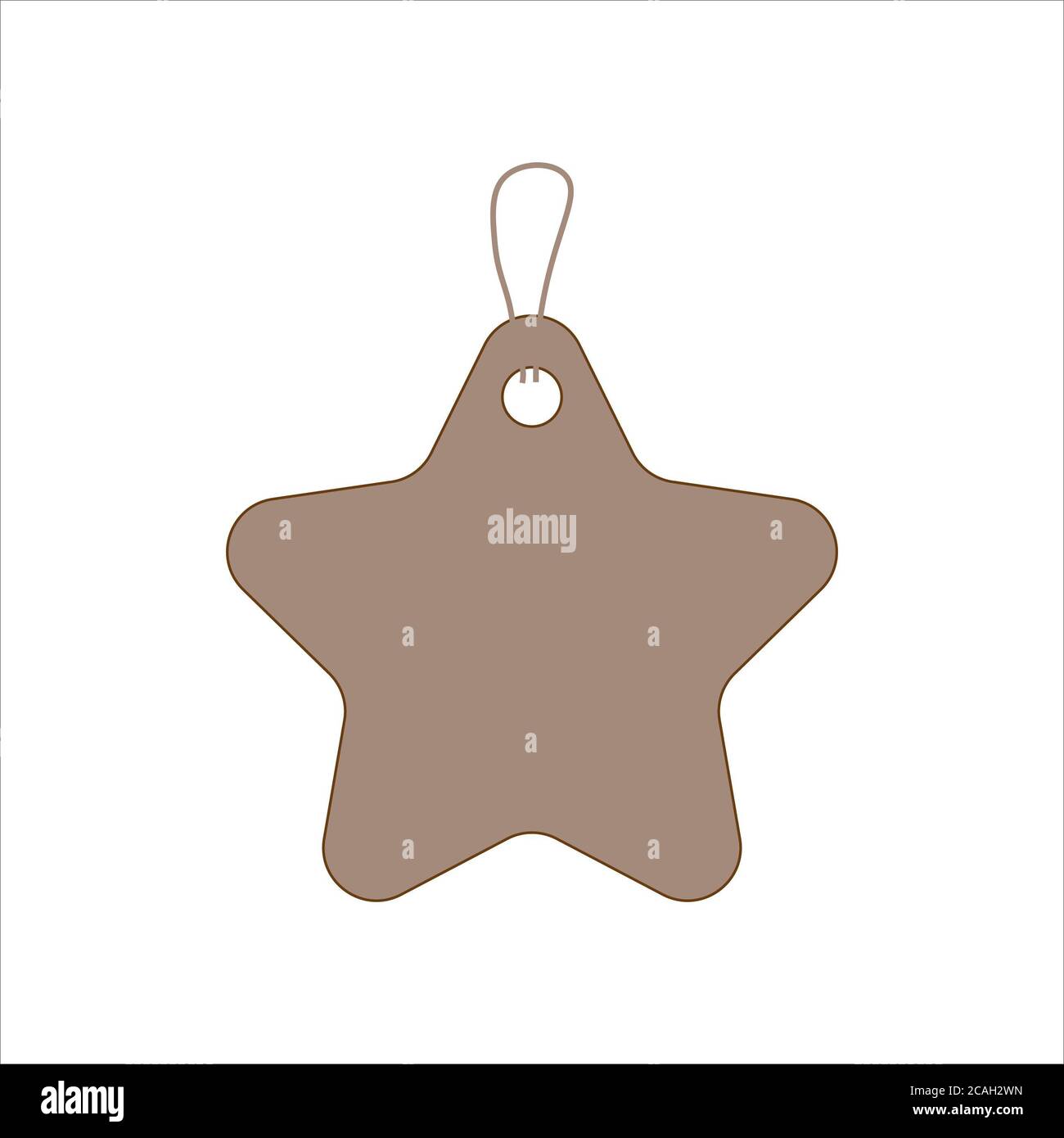 Illustration of a star-shaped clothing tag isolated on a white ...