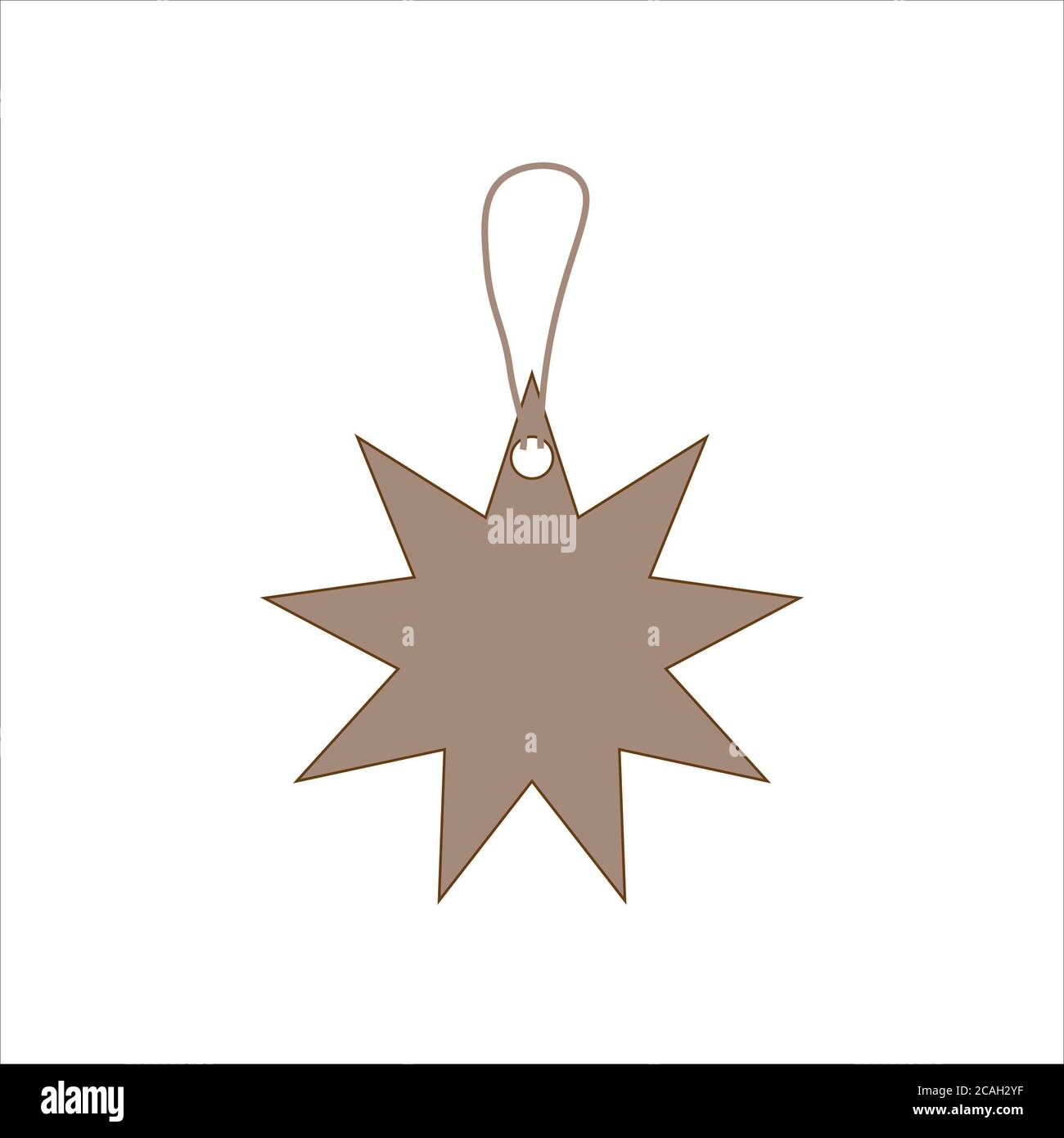 Illustration of a star-shaped clothing tag isolated on a white ...