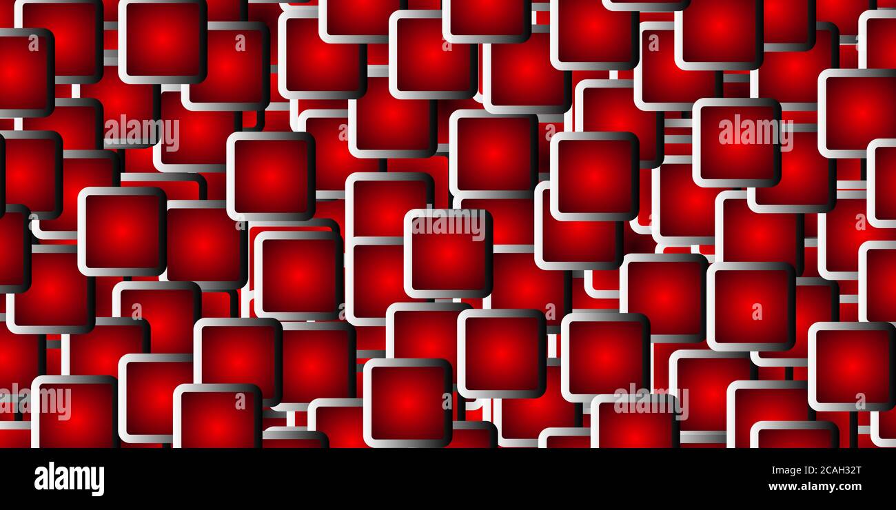 Futuristic red cubic background 3D illustration Stock Photo - Alamy