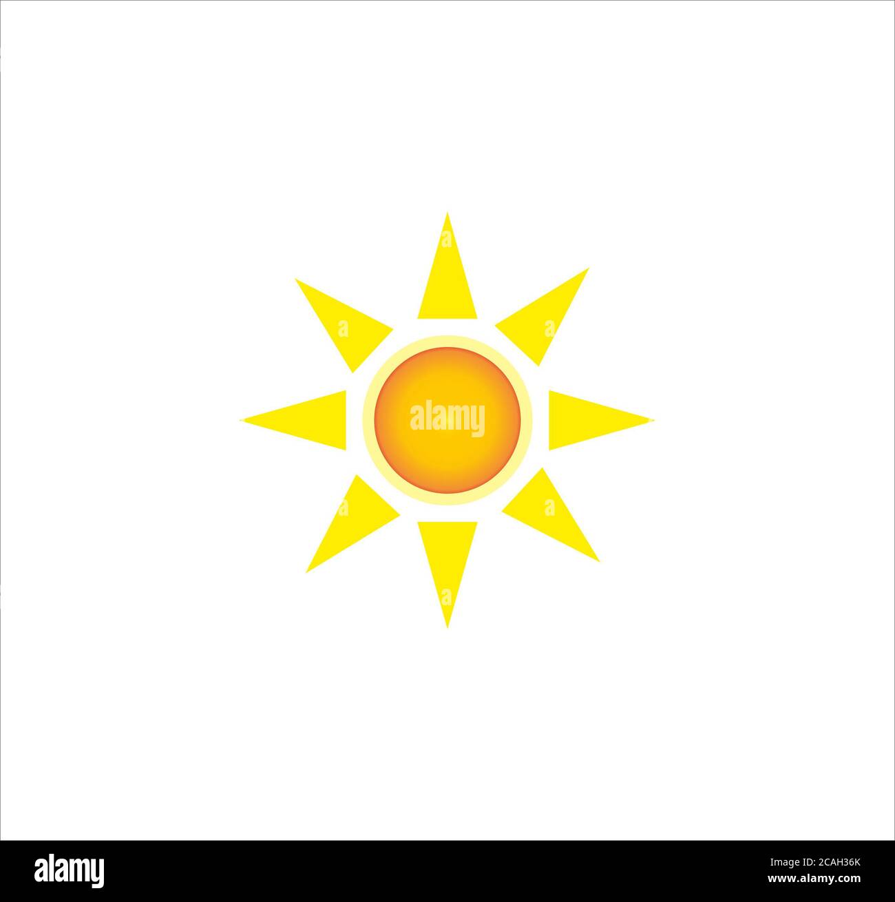 Illustration of the sun isolated on a white background Stock Photo - Alamy