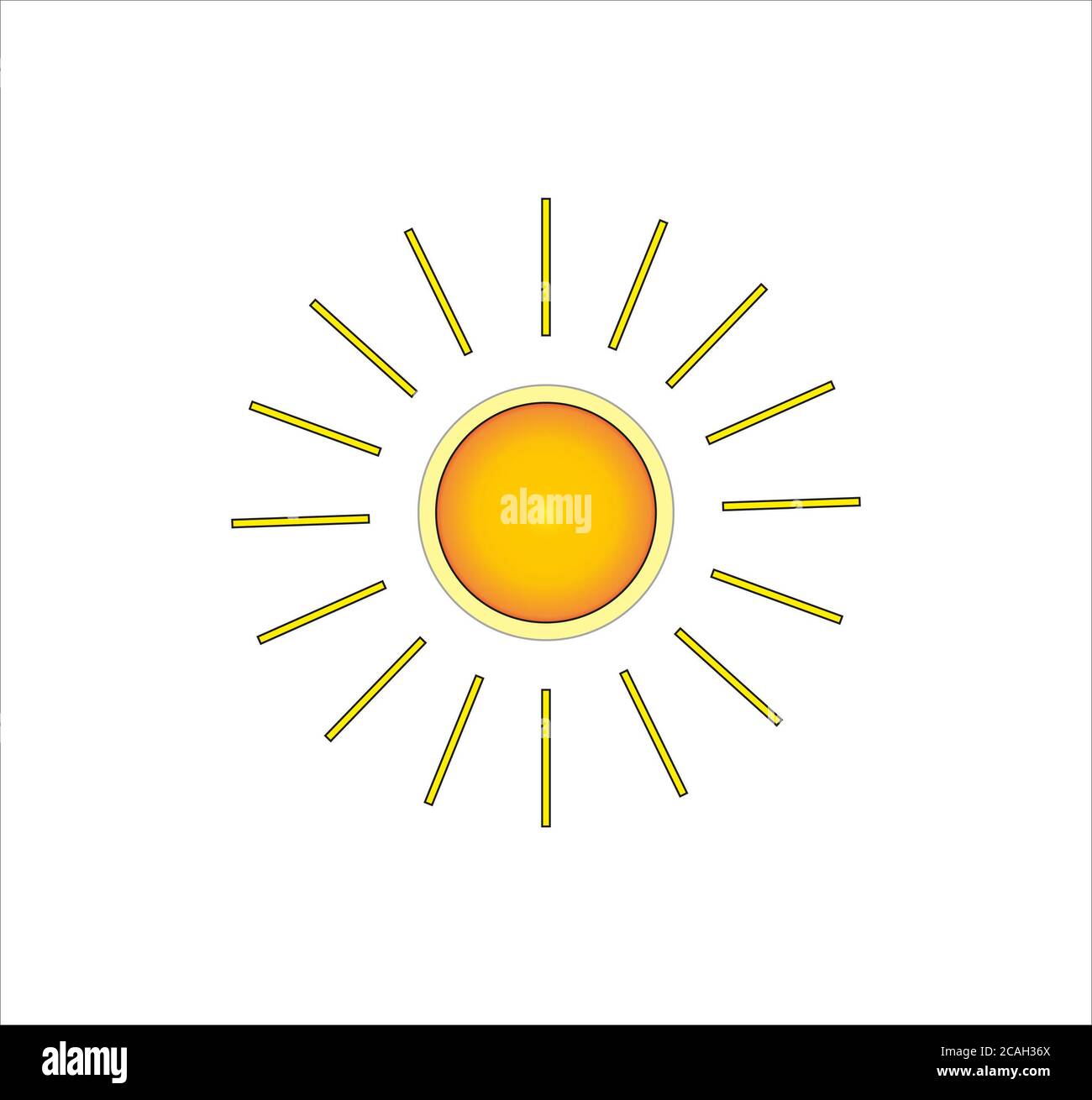 Illustration of the sun isolated on a white background Stock Photo - Alamy