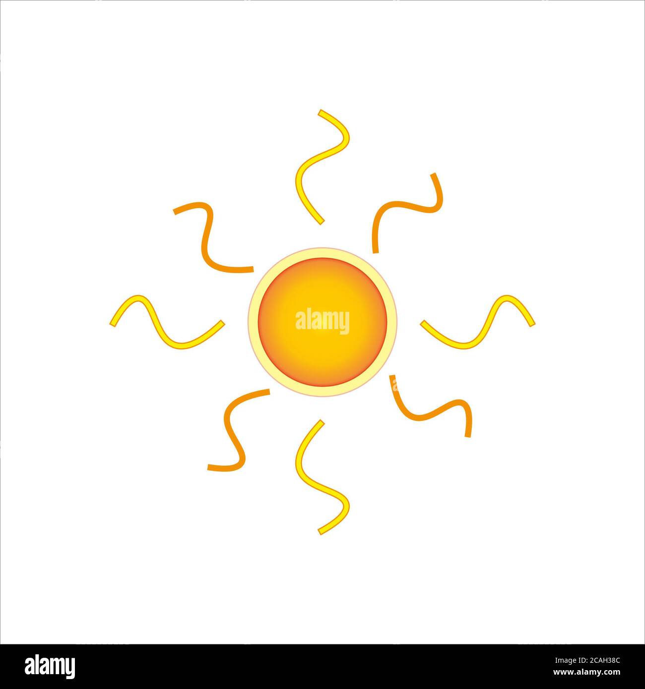 Illustration of the sun isolated on a white background Stock Photo - Alamy
