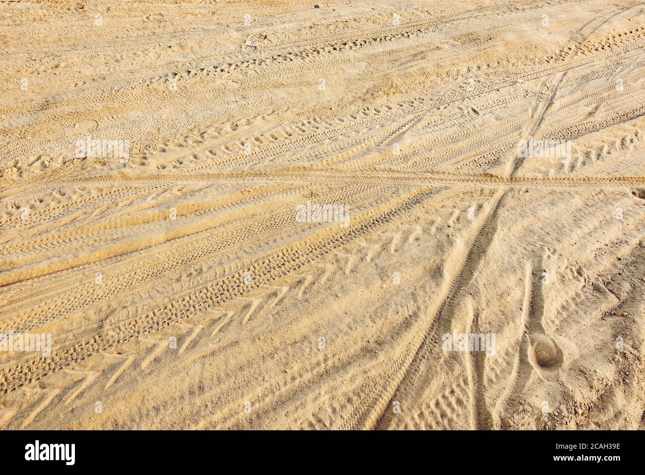 Tire tracks over dry ground, off-road transportation background texture ...