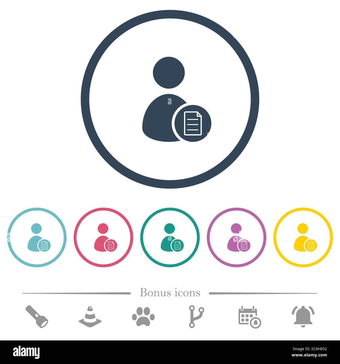 User account properties flat color icons in round outlines. 6 bonus ...