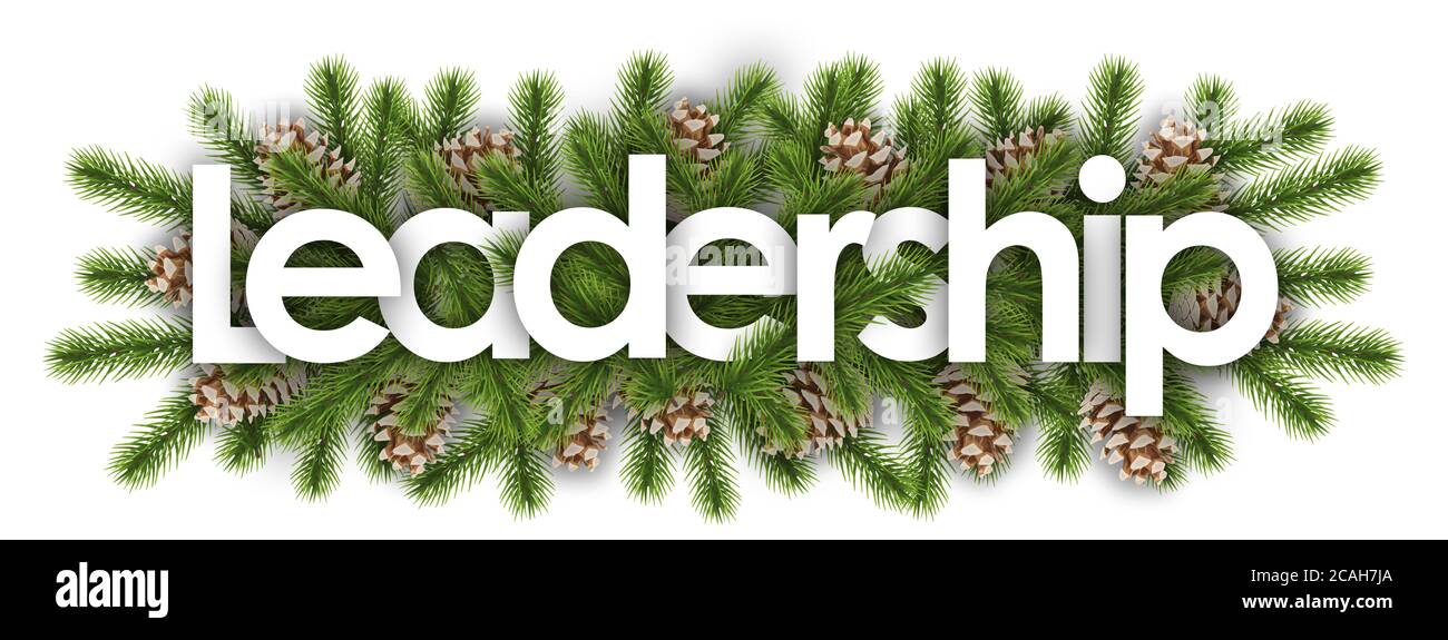 Leadership in christmas background - pine branchs Stock Photo - Alamy