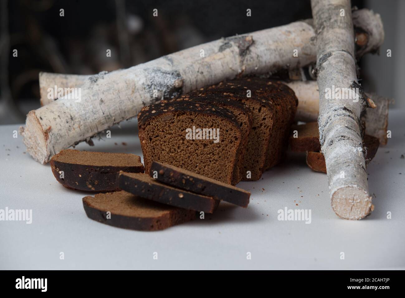 Fresh brown bread slice isolated on white background Stock Photo - Alamy