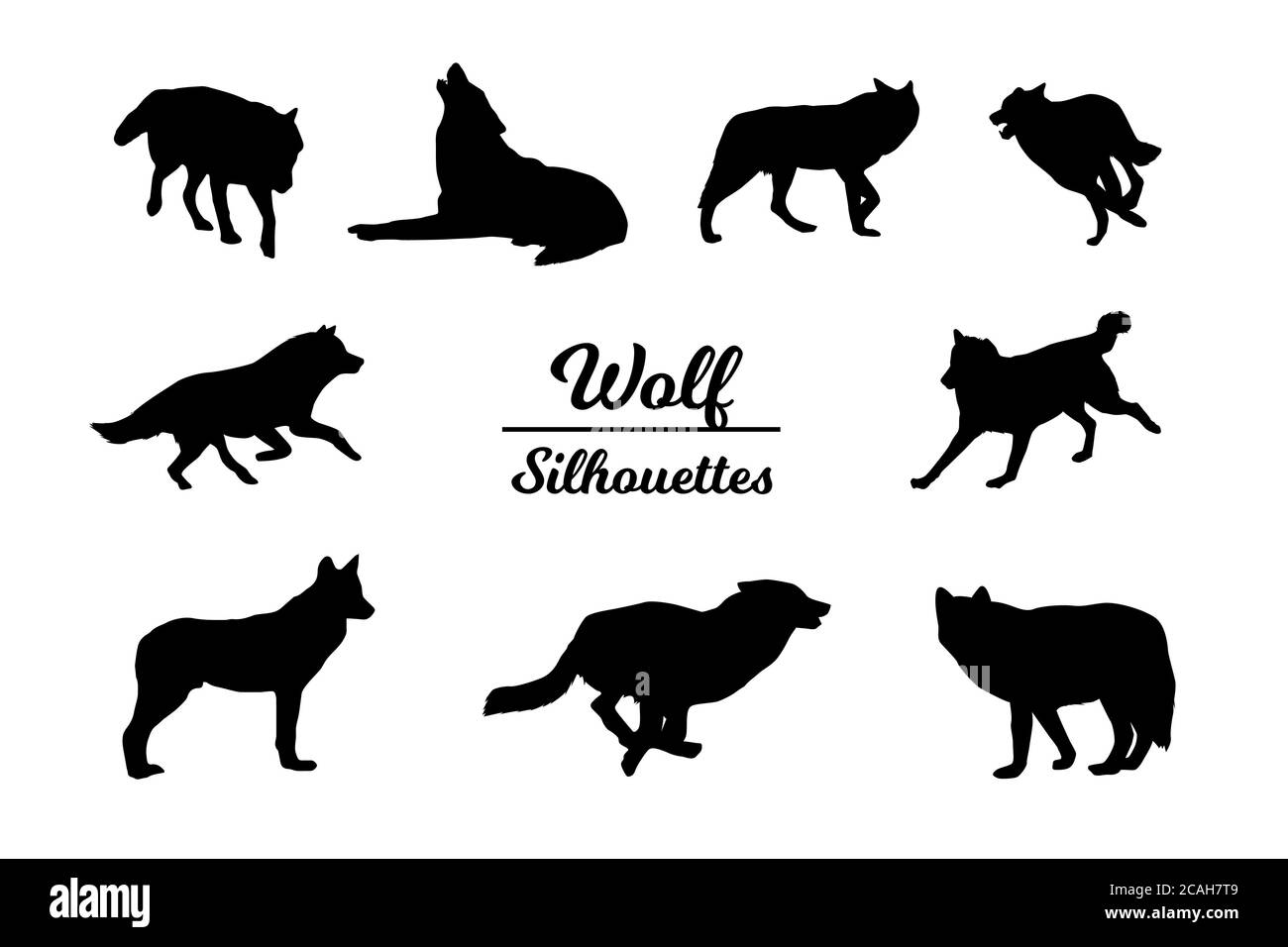 Wolf Pack Clipart Black And White