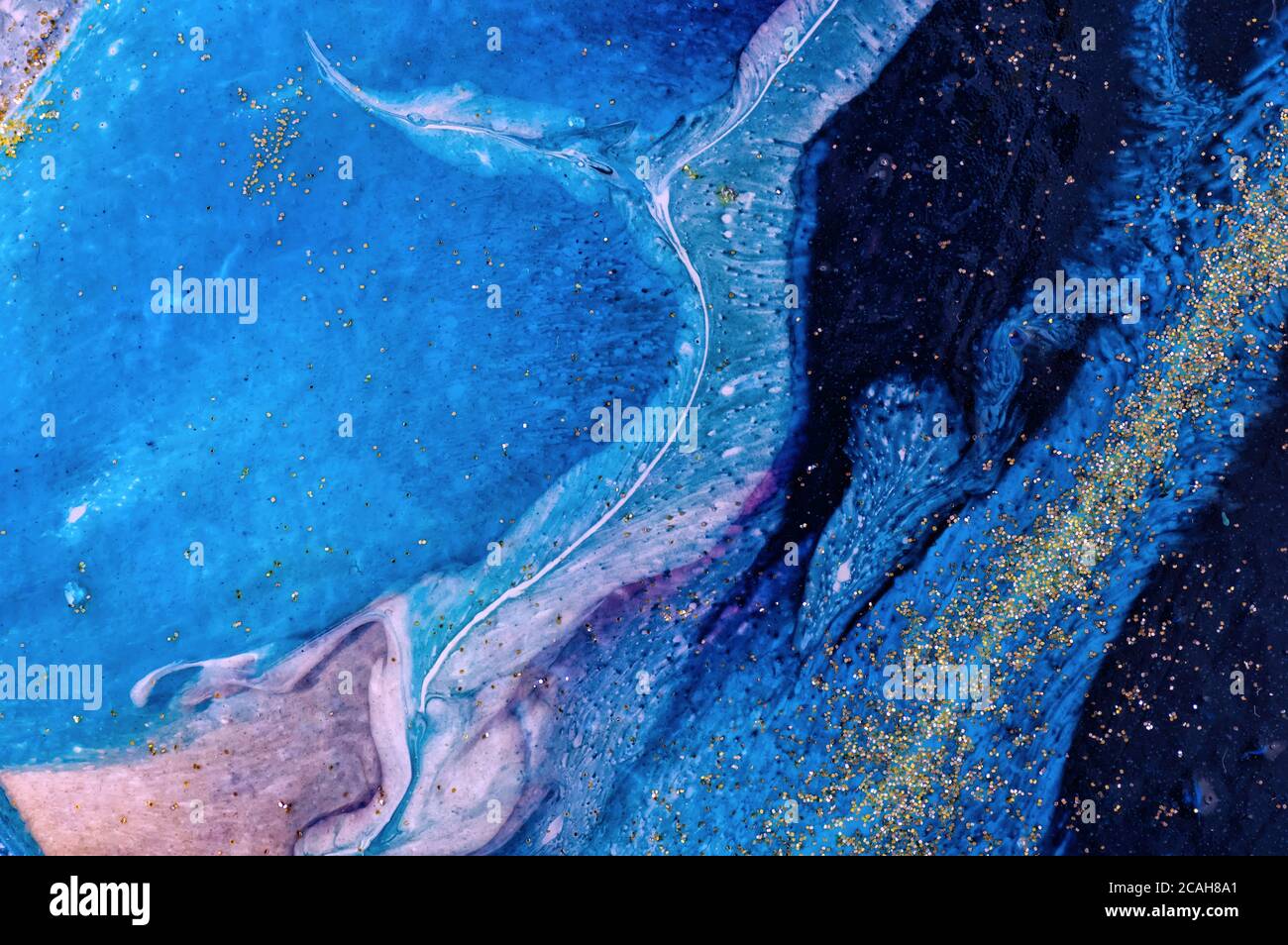 Marble art ocean background. Style incorporates the swirls of marble or ...